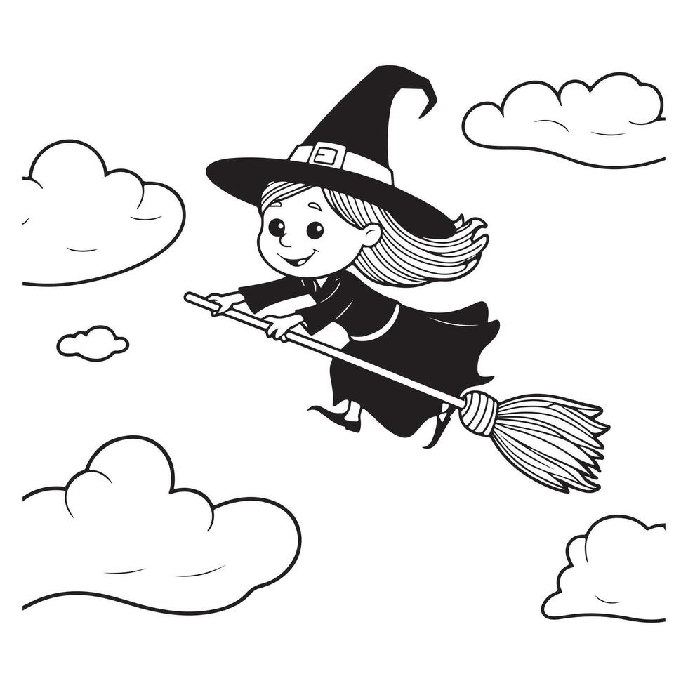 Cute Halloween coloring page for toddlers kids and adults simple and ...