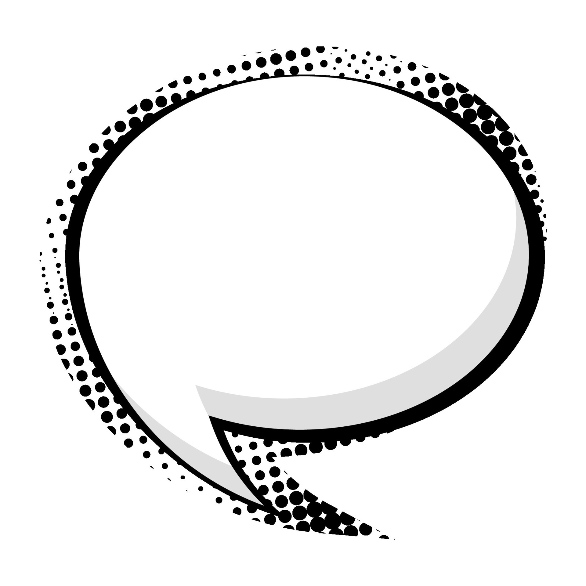Comic Style Speech Bubble With Halftone Dot Pattern Design 49181368