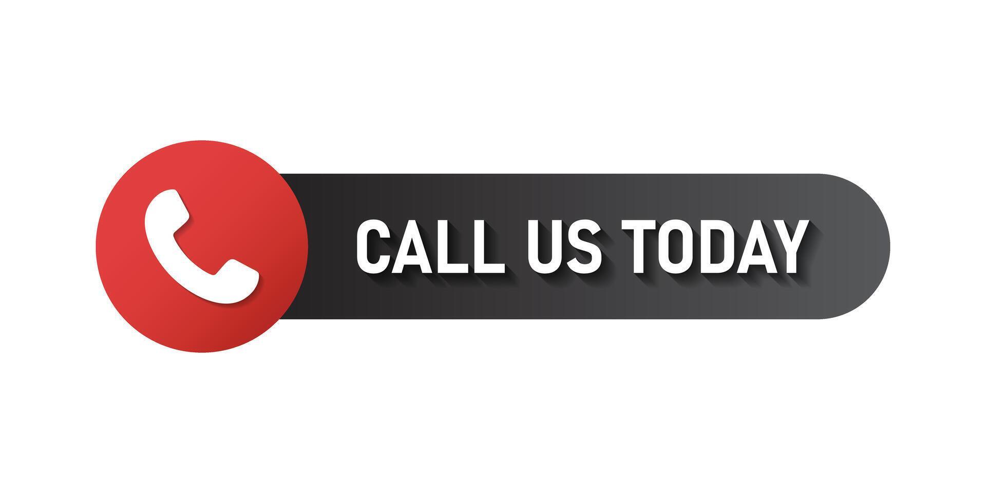 Call us button icon in flat style. Phone number place illustration on ...