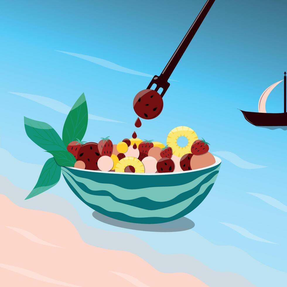 tropical postre, tropical frutas y bayas, verano postre de frutas y ... tropical postre, tropical frutas y bayas, verano postre de frutas y ...
