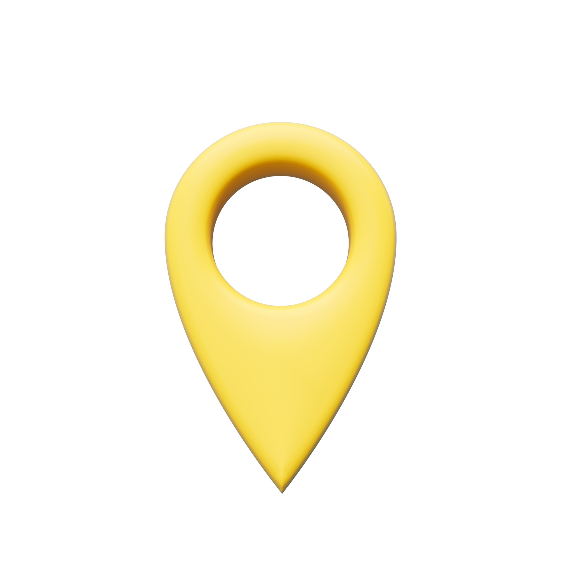 3d Shiny Yellow Location Map Pin Or Navigation Symbol Icon 3d ...