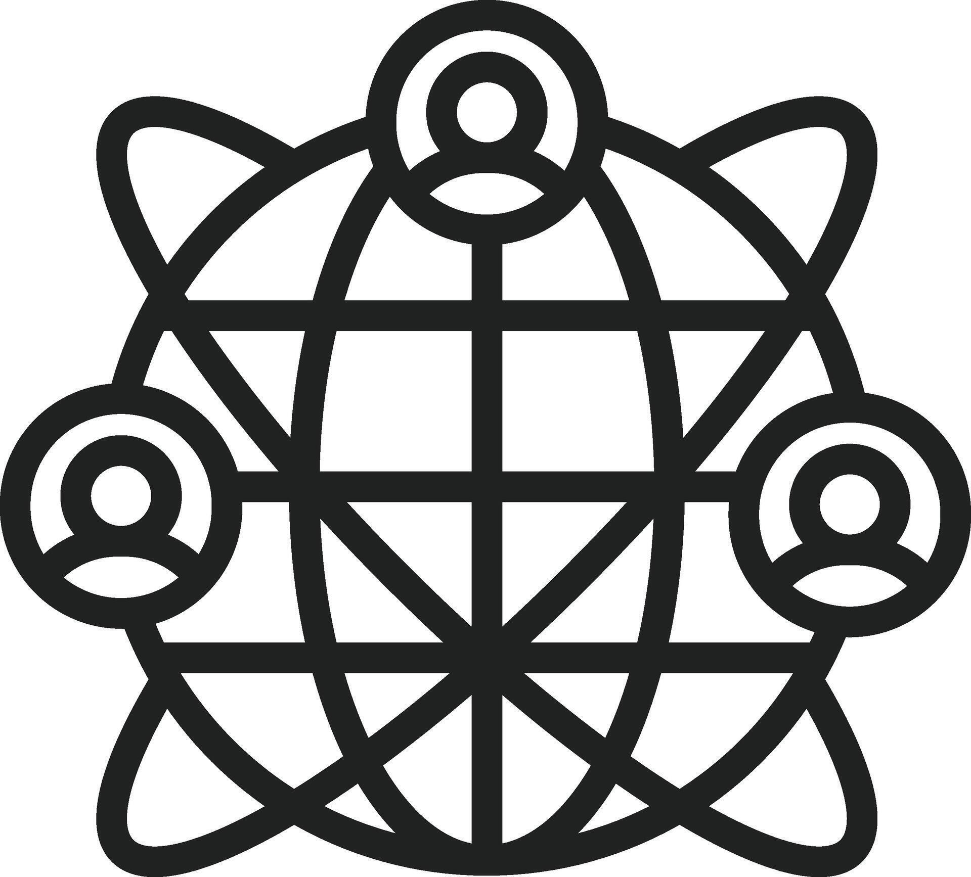 Global Conference icon vector image. Suitable for mobile apps, web apps and print media ...