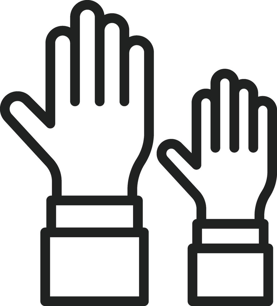 Raise Hand icon vector image. Suitable for mobile apps, web apps and ...