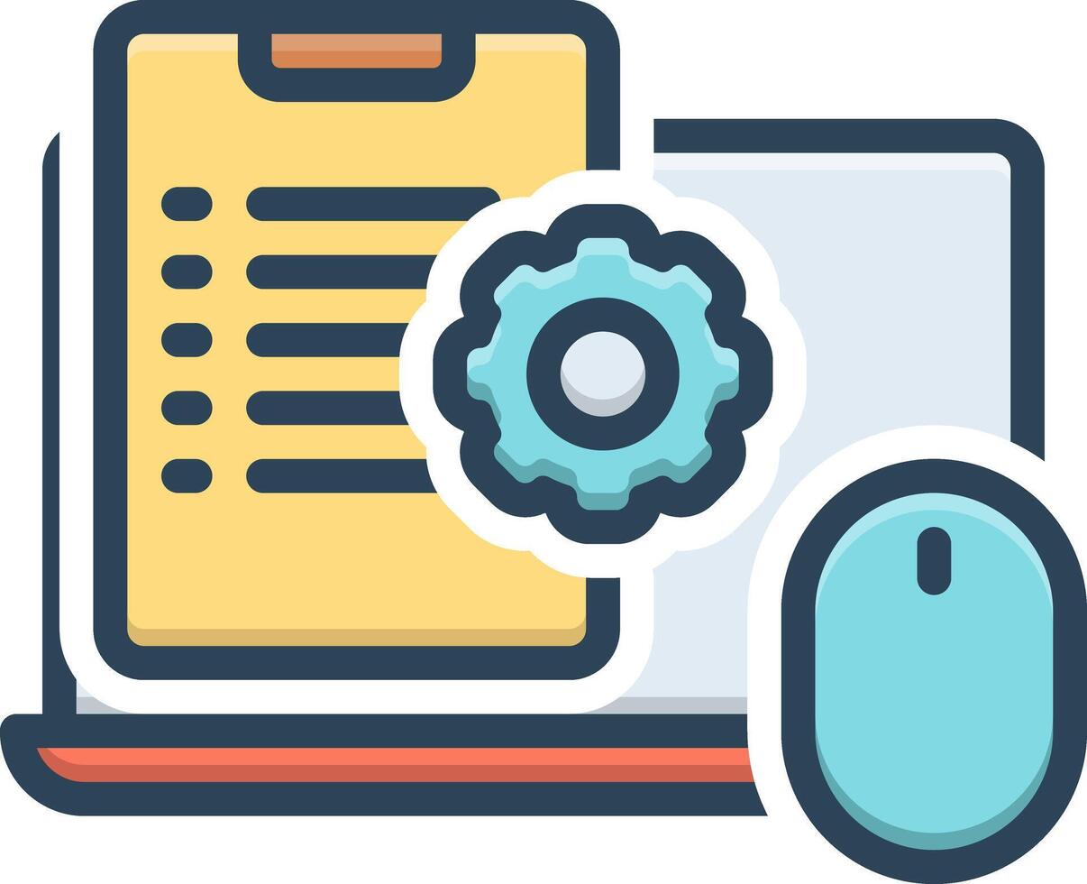 Color icon for computer skill 49211719 Vector Art at Vecteezy