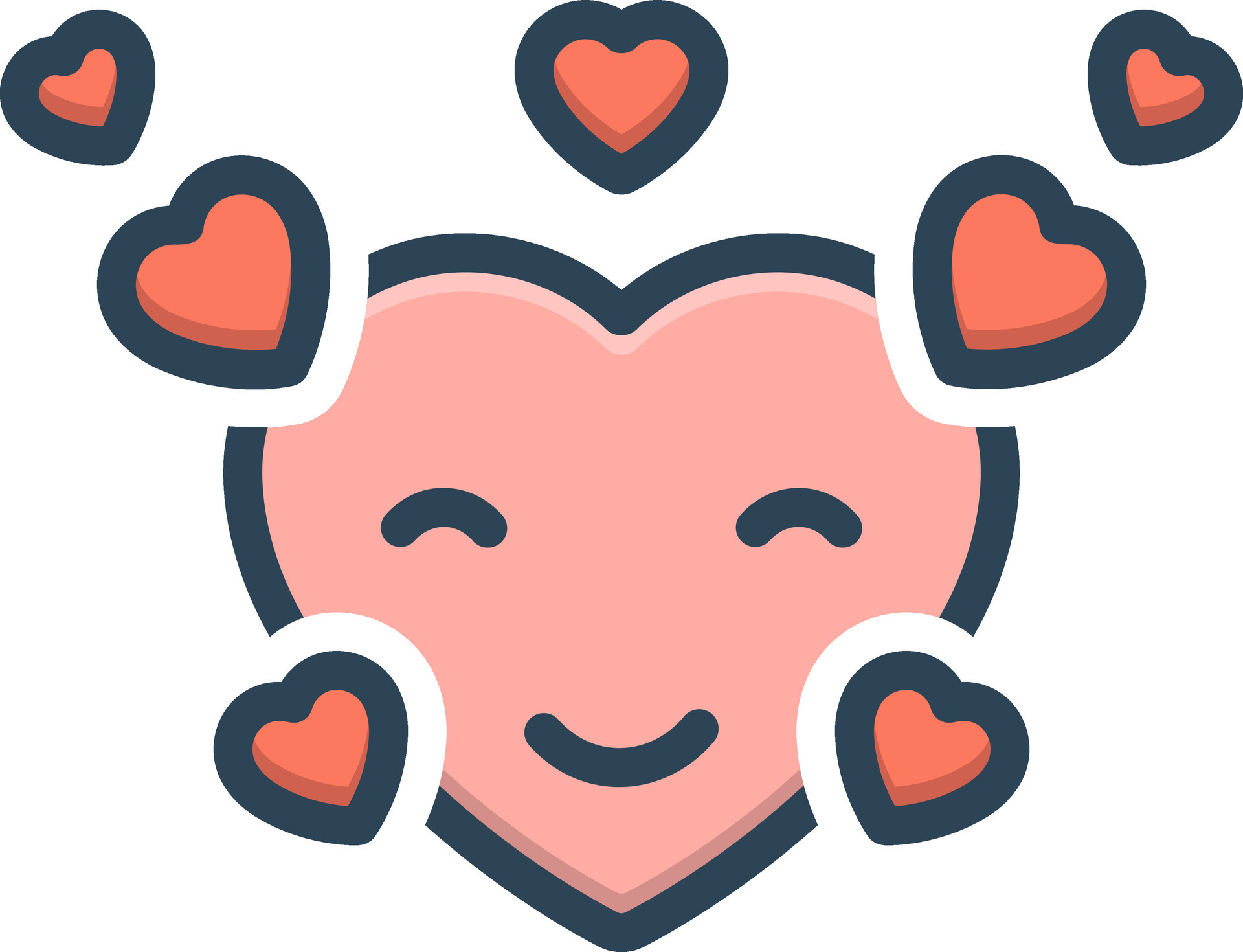 Color icon for love emoji 49211800 Vector Art at Vecteezy