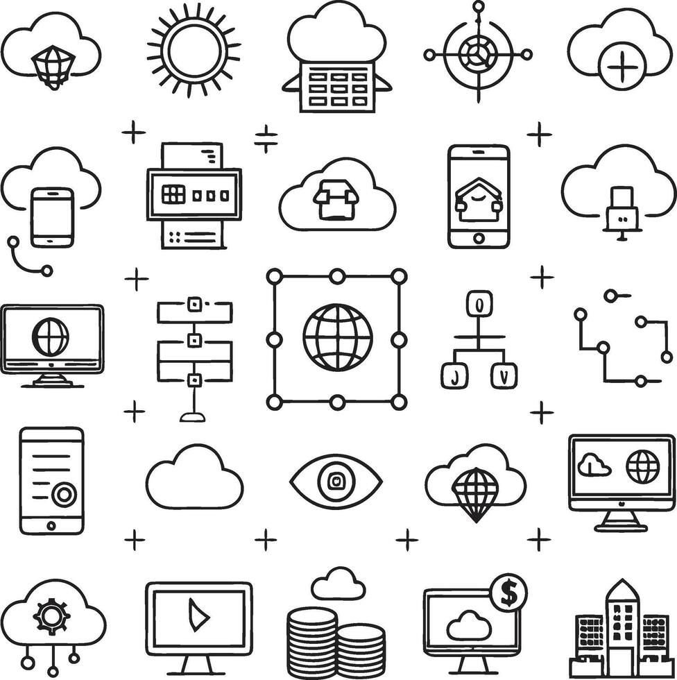 Cloud Computing Icons Set Cloud Computing Cloud Computing Cloud