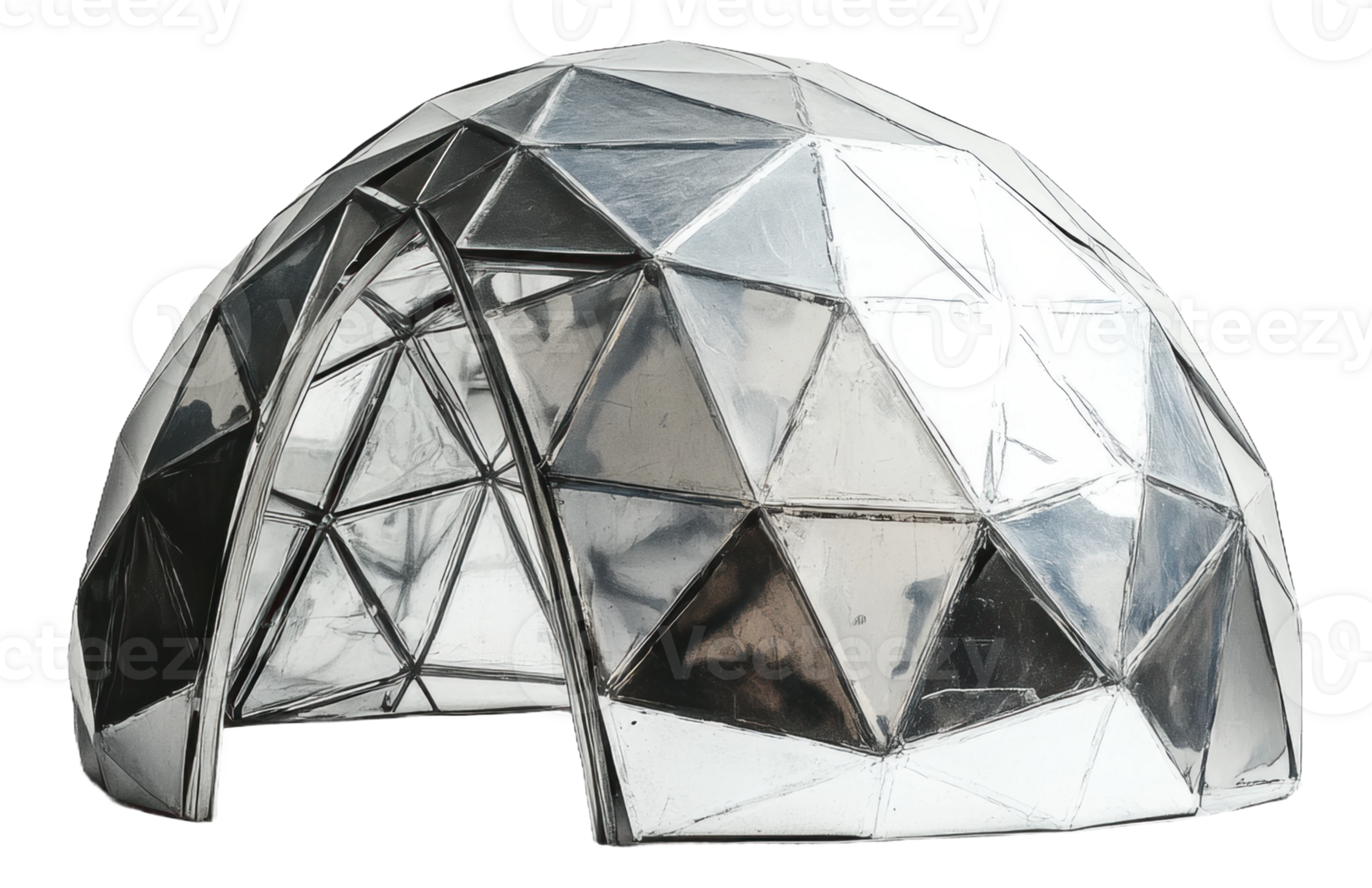 Bright silver geometric dome structure, cut out - stock . 49222953 PNG Bright silver geometric dome structure, cut out - stock . 49222953 PNG