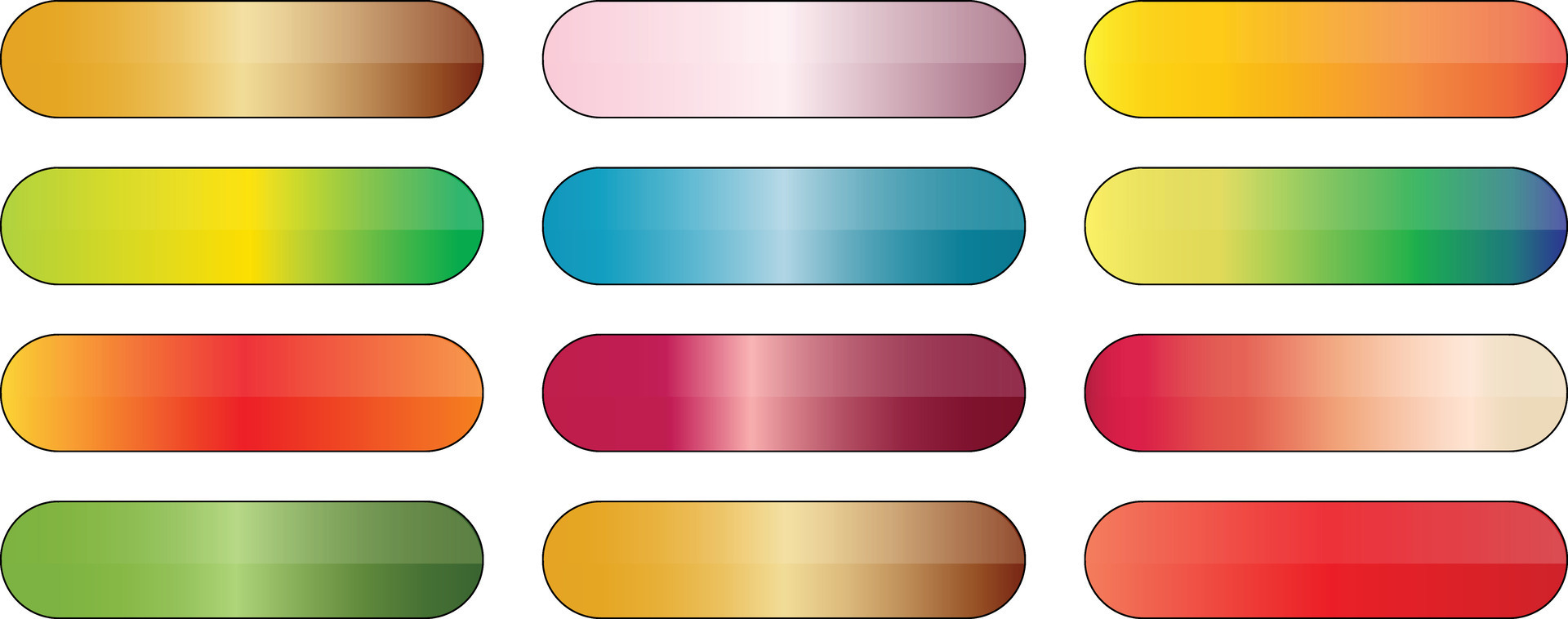 set of different color gradient shiny button. 49223488 Vector Art at ...