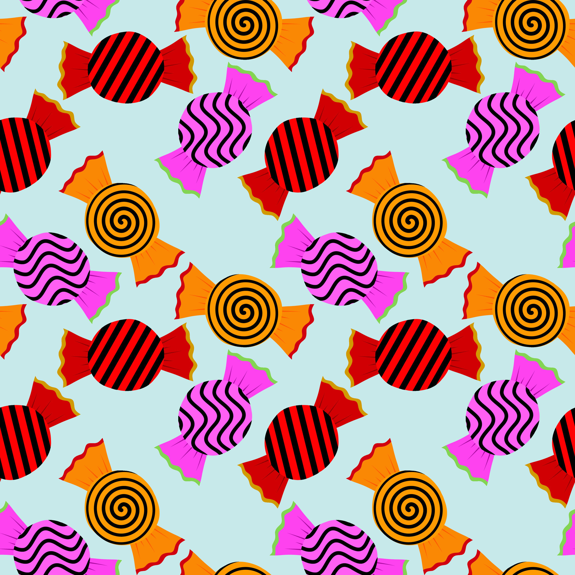 Halloween Candy seamless pattern background 49235745 Vector Art at Vecteezy