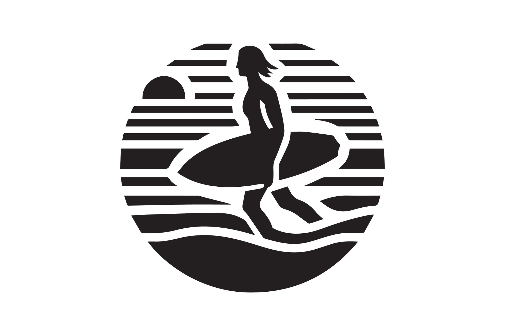 Surfer Girl Silhouette Illustration 49236702 Vector Art At Vecteezy