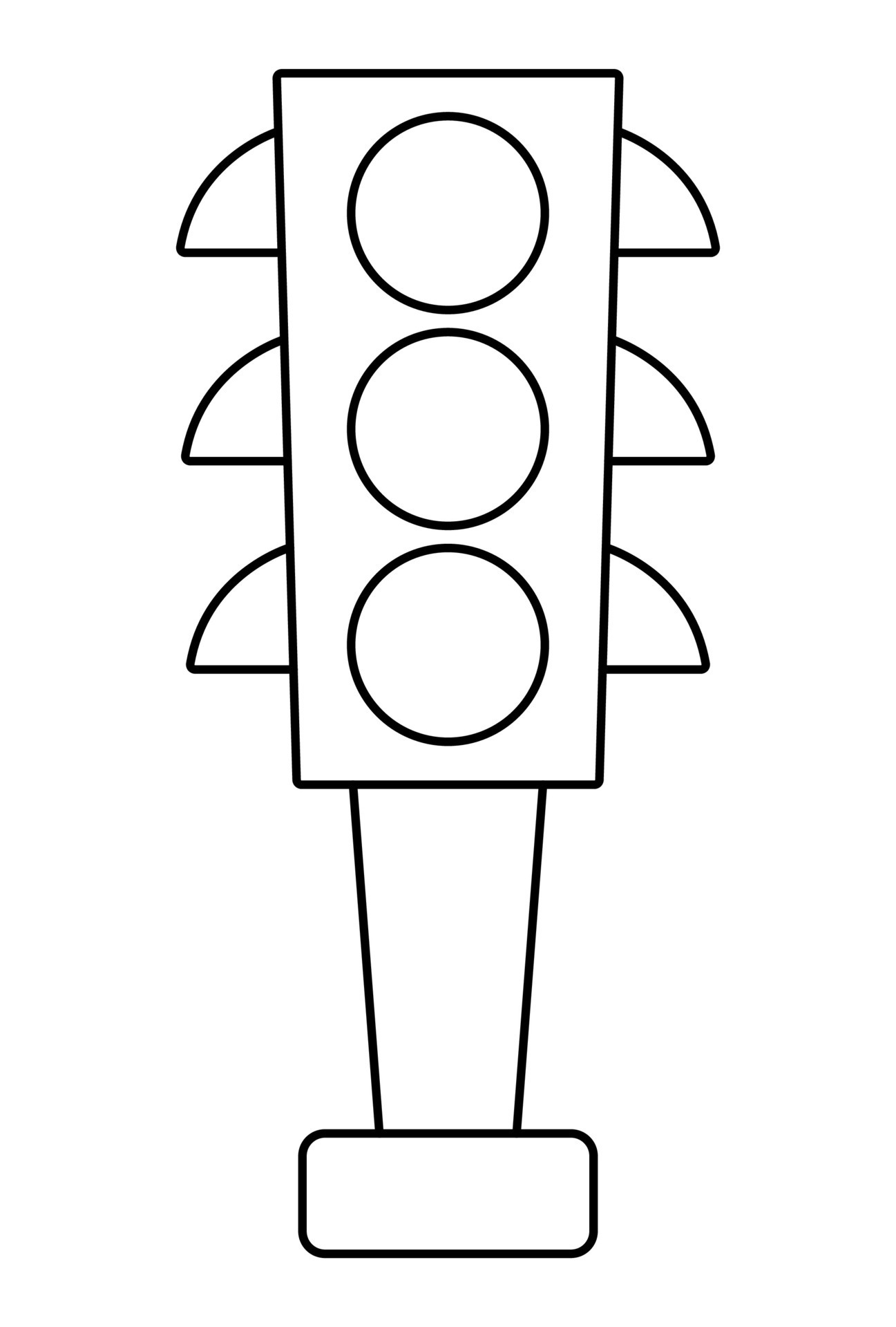 Black And White Traffic Lights Icon Road Street Sign Line Clipart Cute Highway Stop Light