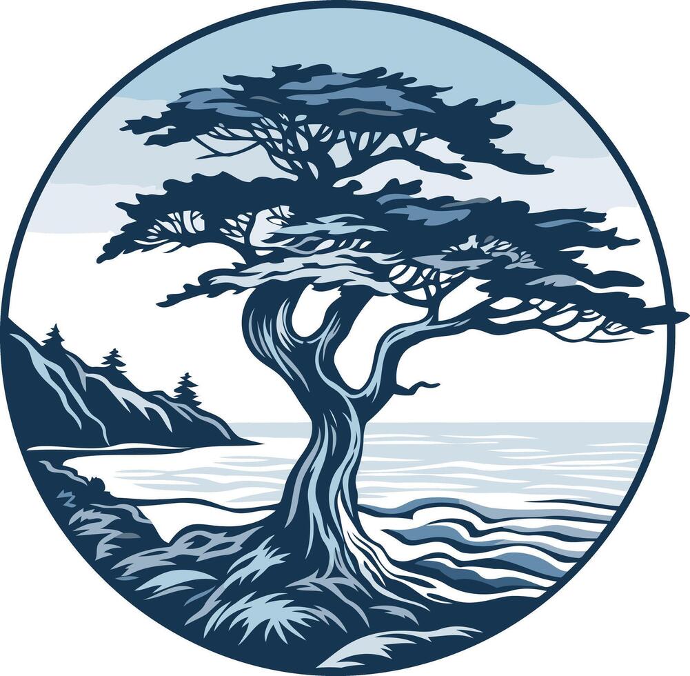 Coastal Cypress Tree Illustration 49250846 Vector Art at Vecteezy