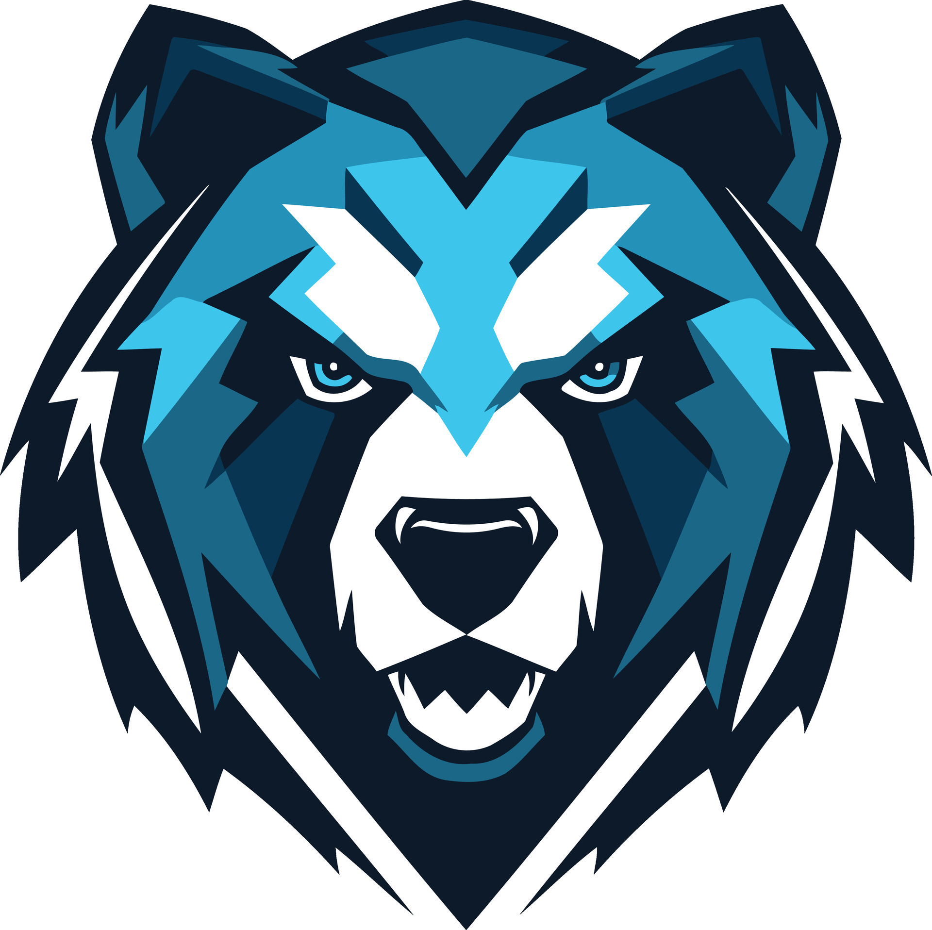 Blue and White Bear Mascot Design 49253651 Vector Art at Vecteezy
