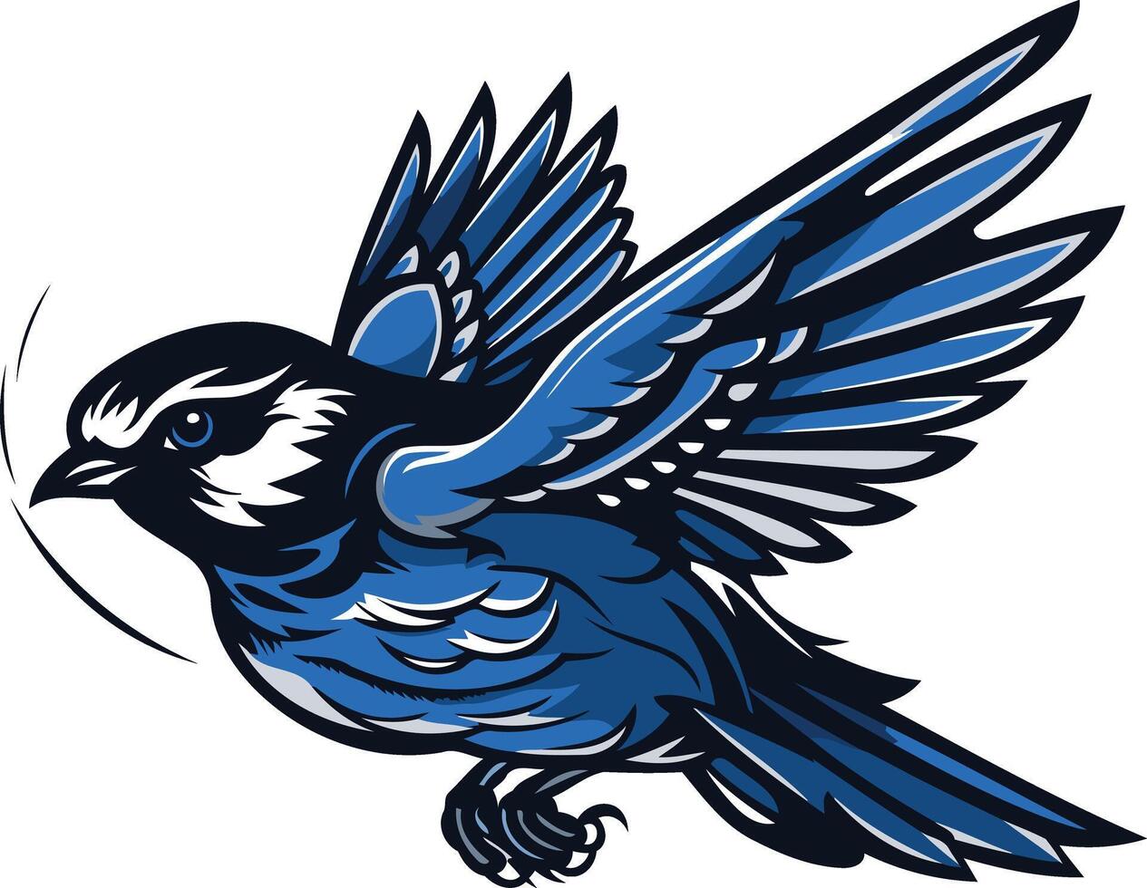 Blue Bird in Flight 49255401 Vector Art at Vecteezy