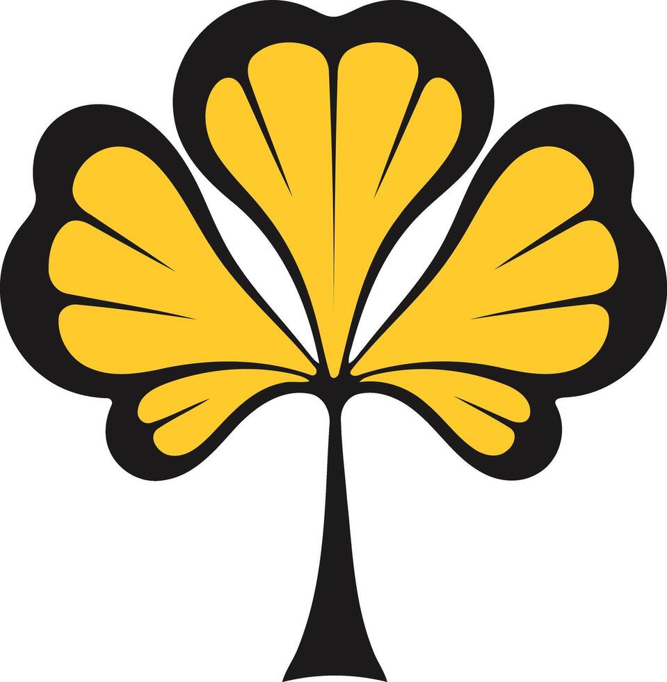 Stylized Ginkgo Biloba Leaf 49258160 Vector Art At Vecteezy