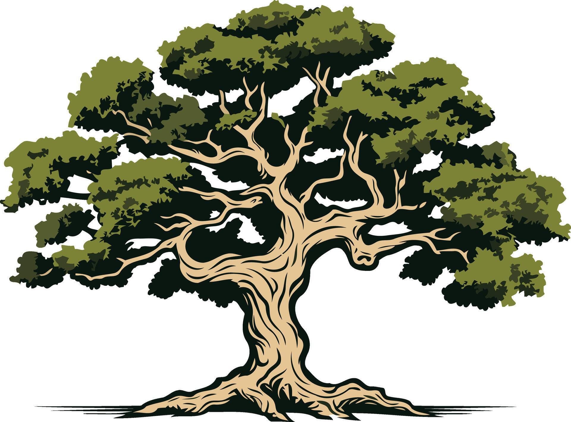 Majestic Oak Tree Illustration 49258403 Vector Art At Vecteezy