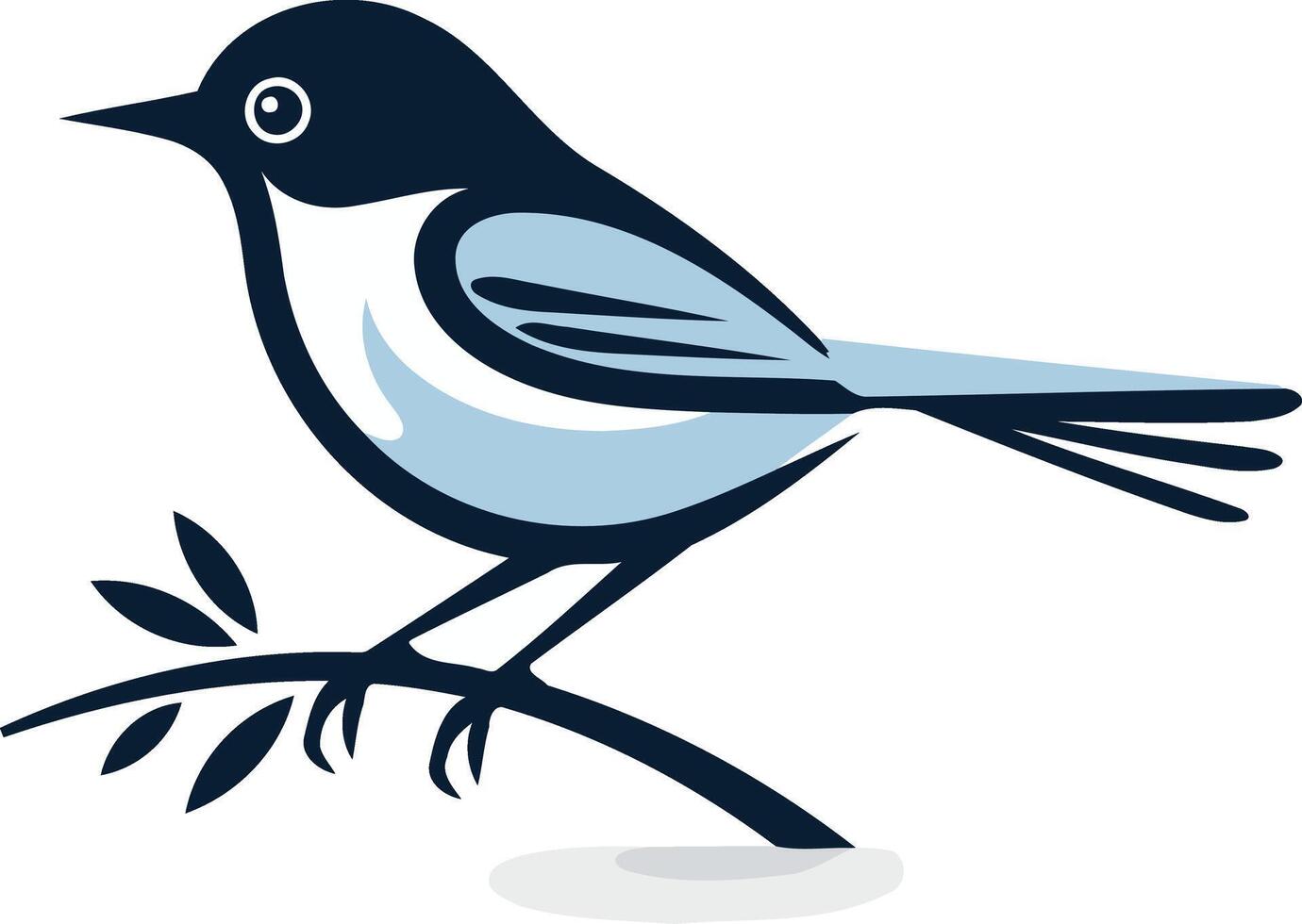 Blue Bird on a Branch 49261718 Vector Art at Vecteezy
