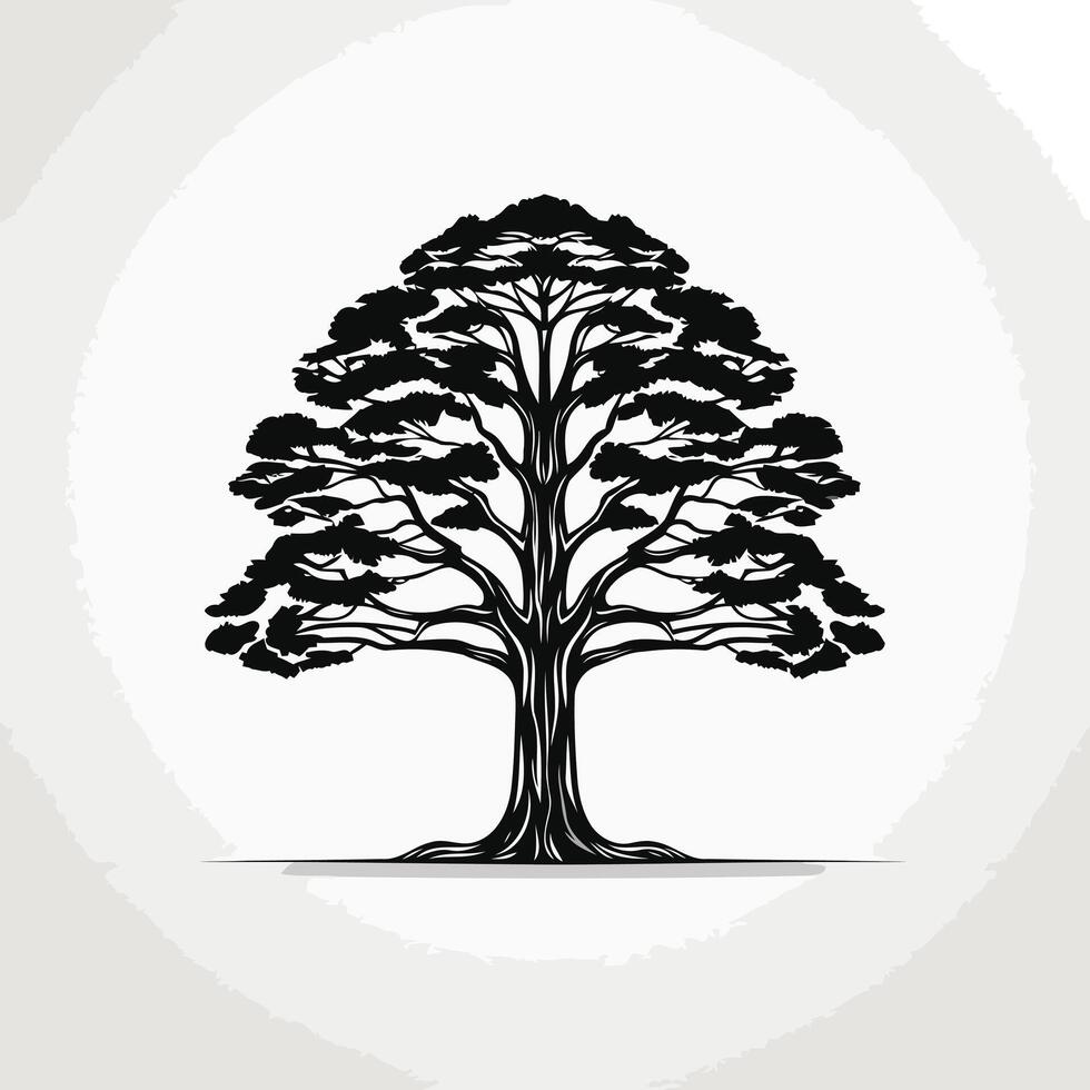 Silhouette Of A Large Branching Tree 49262202 Vector Art At Vecteezy