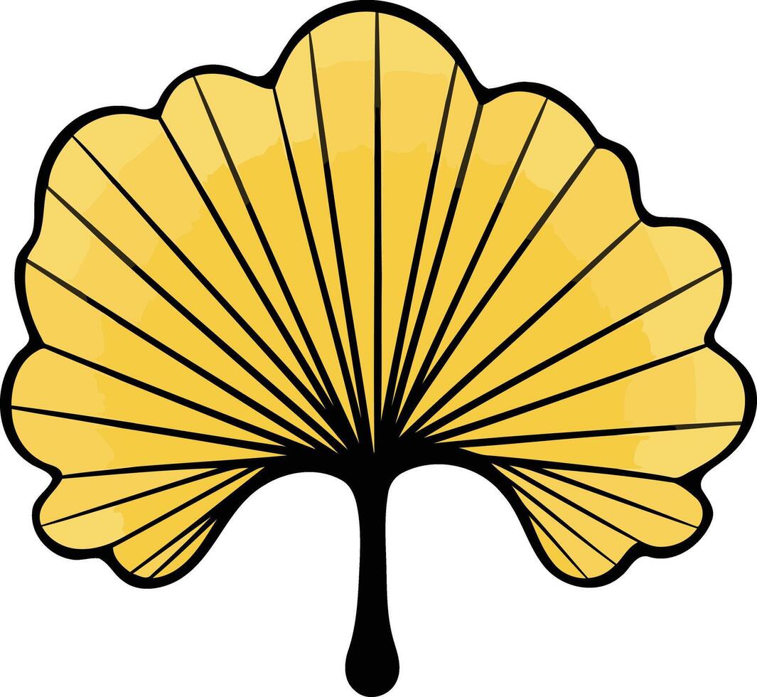 Ginkgo Biloba Leaf Illustration 49263267 Vector Art At Vecteezy