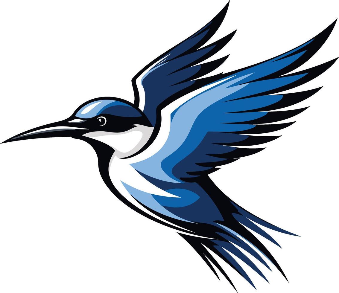 Blue Bird in Flight 49265699 Vector Art at Vecteezy