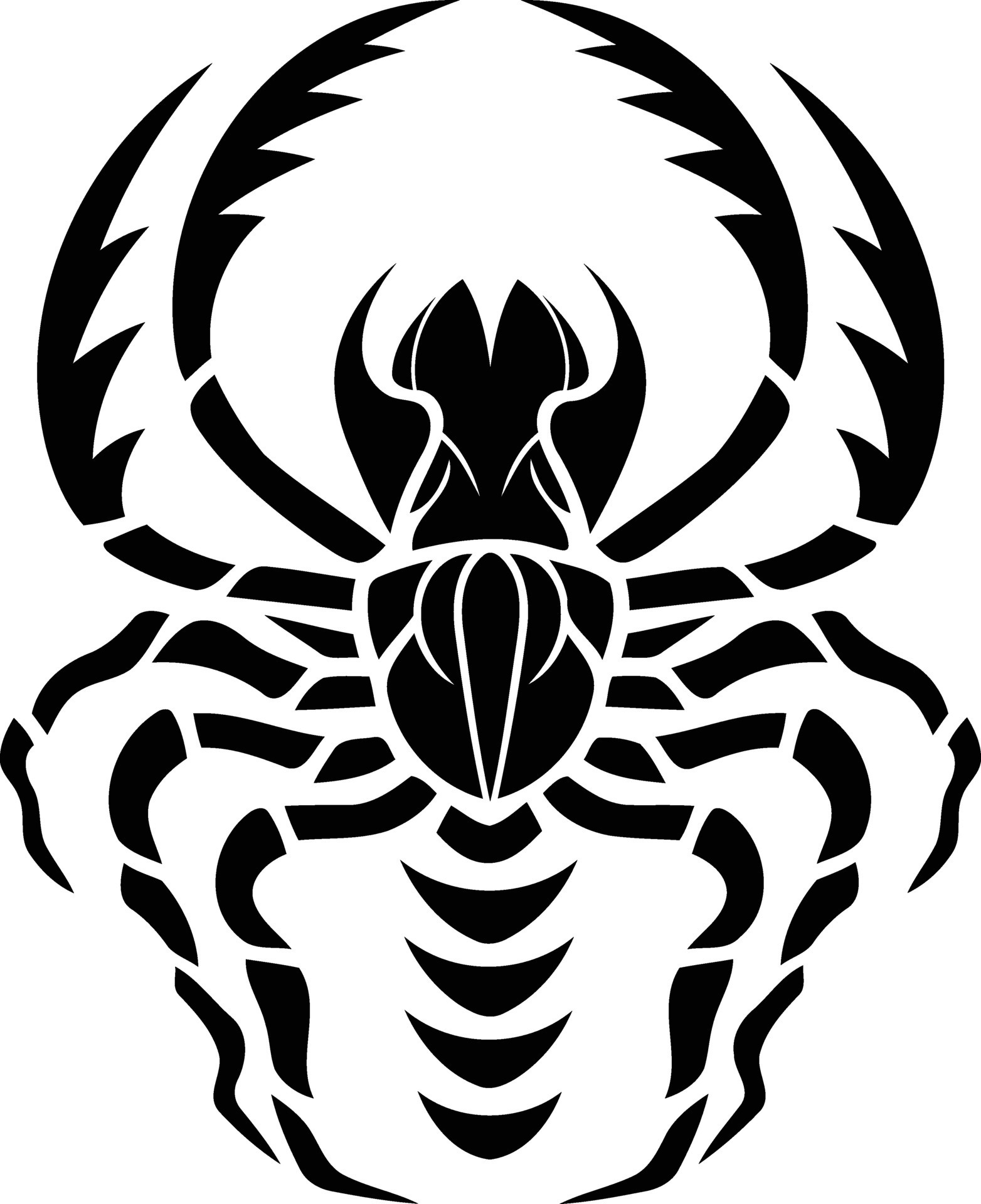 Tribal Scorpion Tattoo Design In Black And White 49266447 Vector Art At Vecteezy