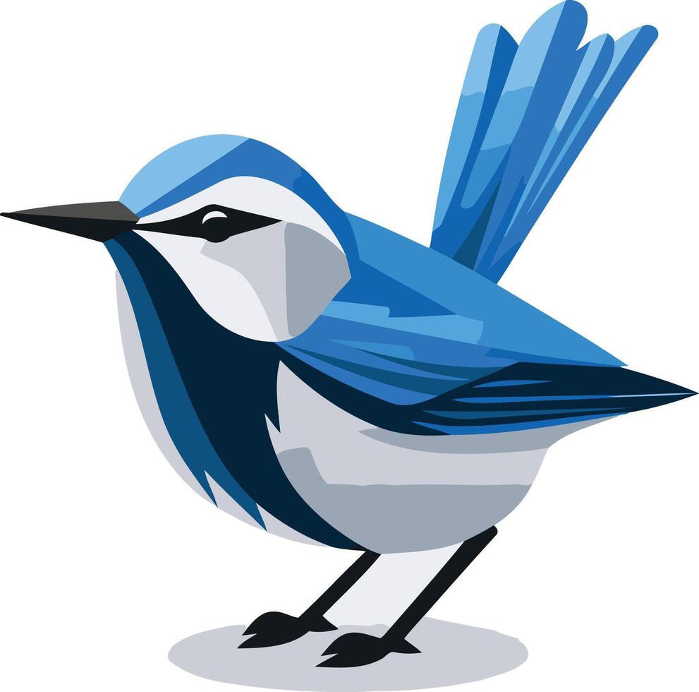 Blue Bird with Perched Pose 49266516 Vector Art at Vecteezy