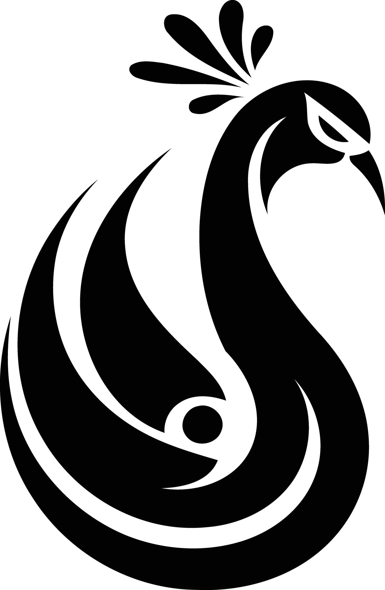 Stylish Black And White Peacock Logo 49266636 Vector Art At Vecteezy