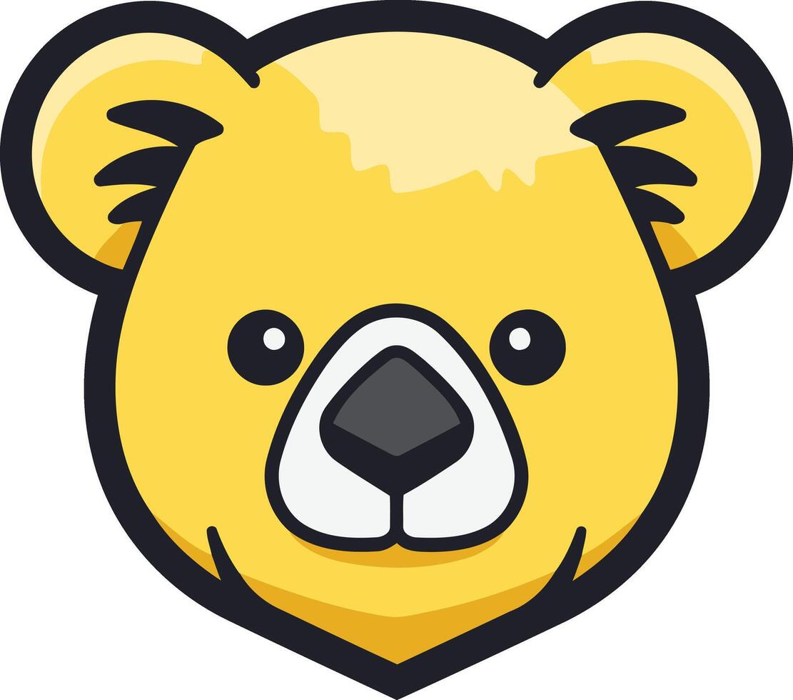Cute Cartoon Bear Face Illustration 49267460 Vector Art At Vecteezy