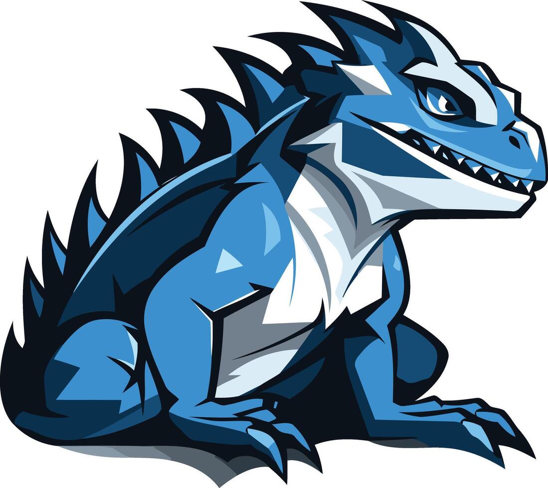 Blue Lizard Mascot Illustration 49269521 Vector Art At Vecteezy