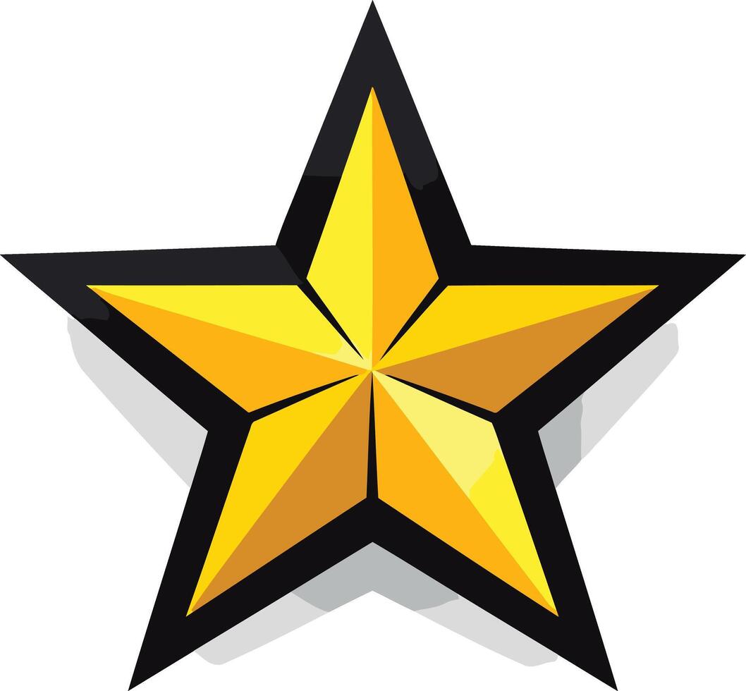 Shining Gold Star with Black Outline 49271442 Vector Art at Vecteezy