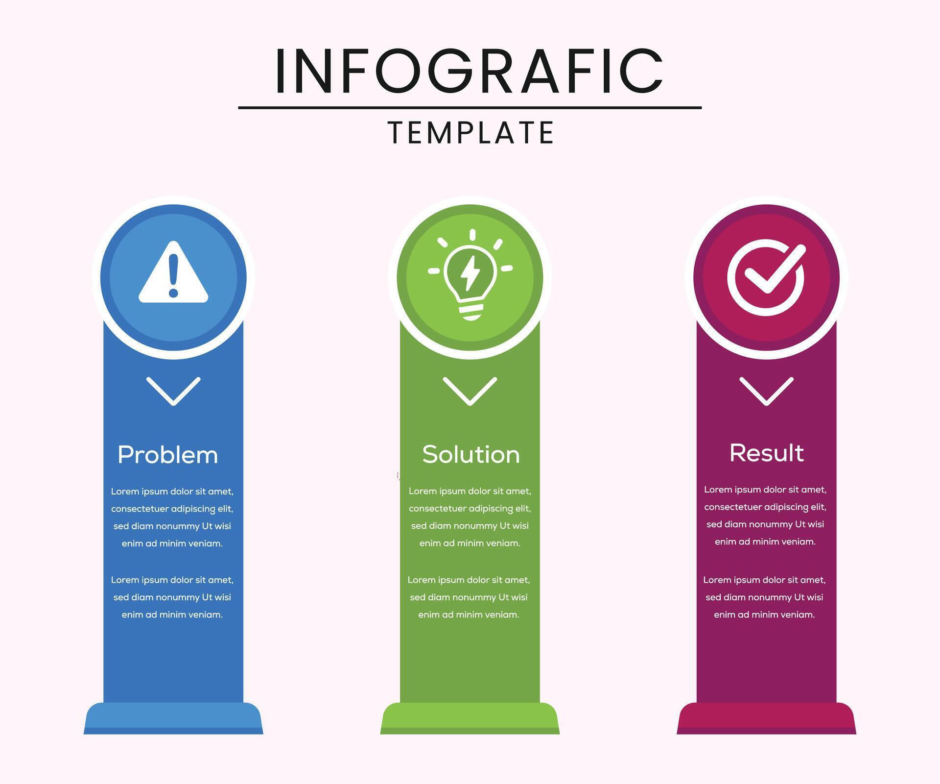Problem Solution Results Infograohic template 49284269 Vector Art at ...