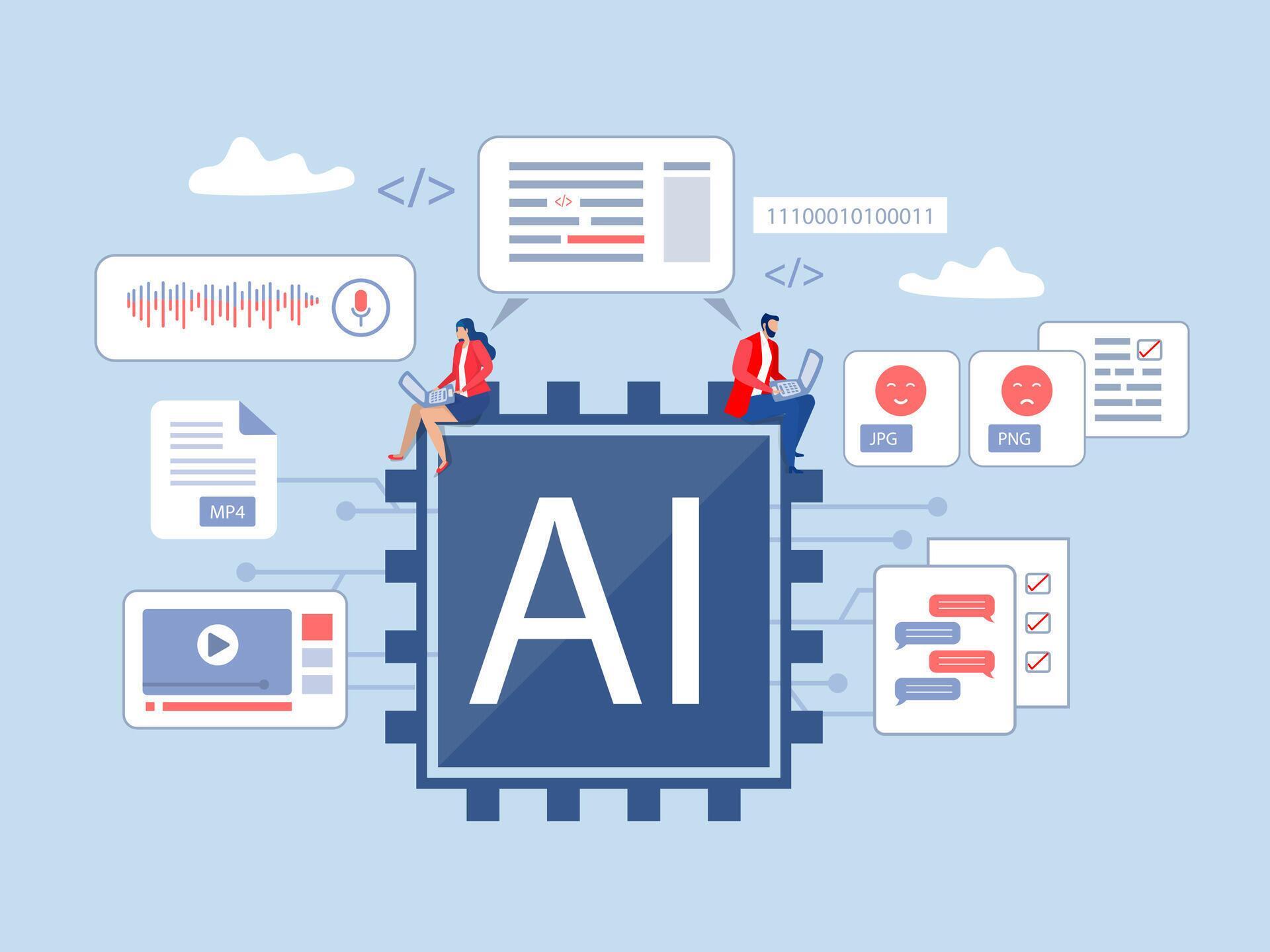 Artificial intelligence ,business people using Artificial intelligence ...