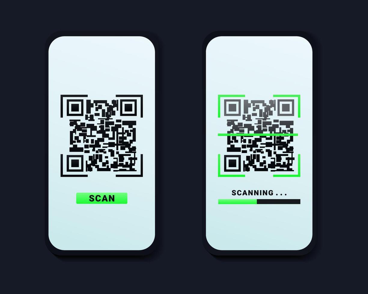 Smartphone Screen With Scan Qr Code Barcode On Screen Digital Technology Barcode Verification