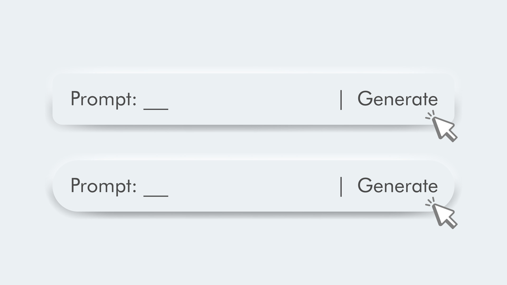 prompt bar user interface isolated on white background. Artificial ...
