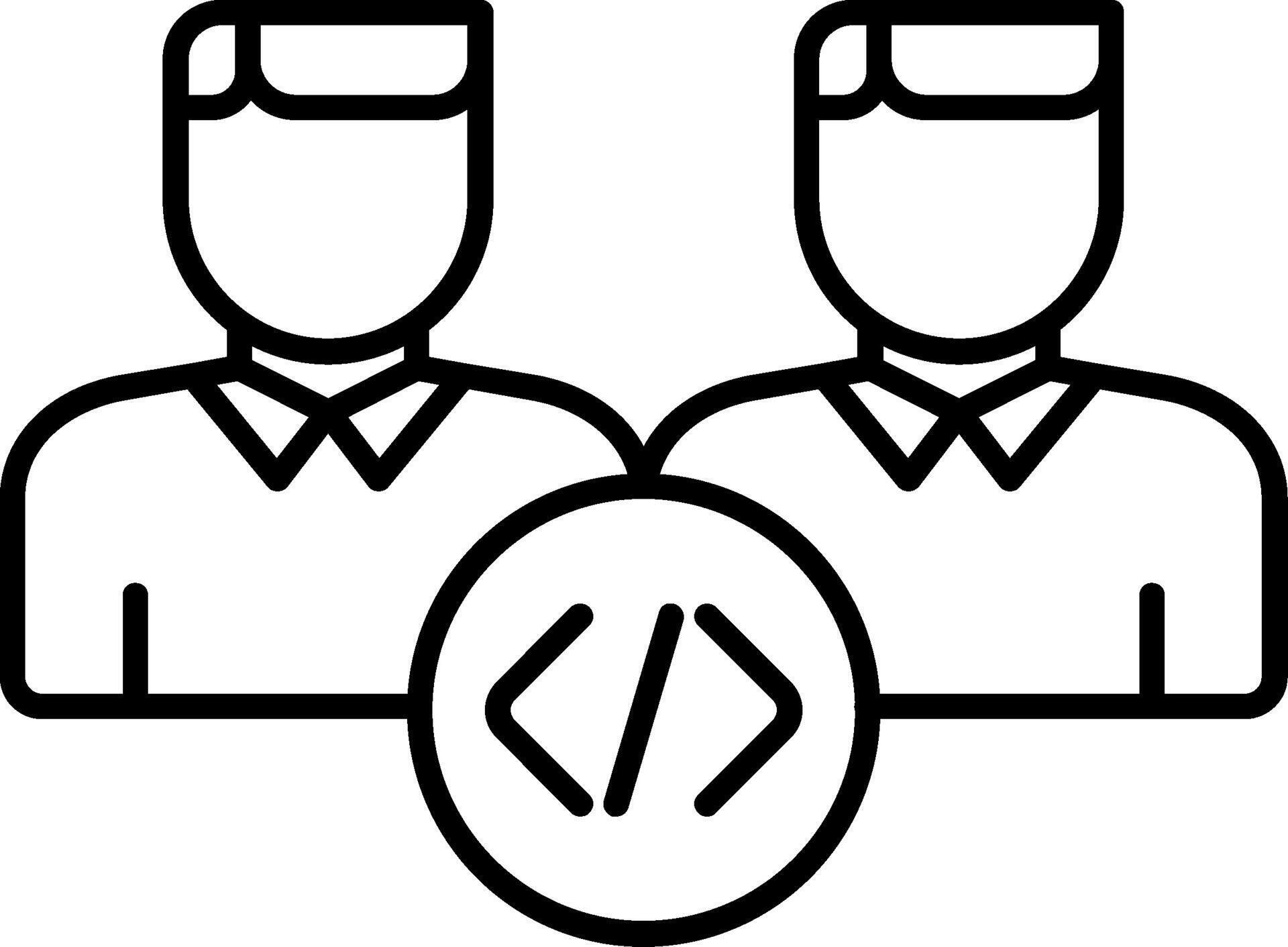 Pair Programming Line Icon 49287755 Vector Art at Vecteezy
