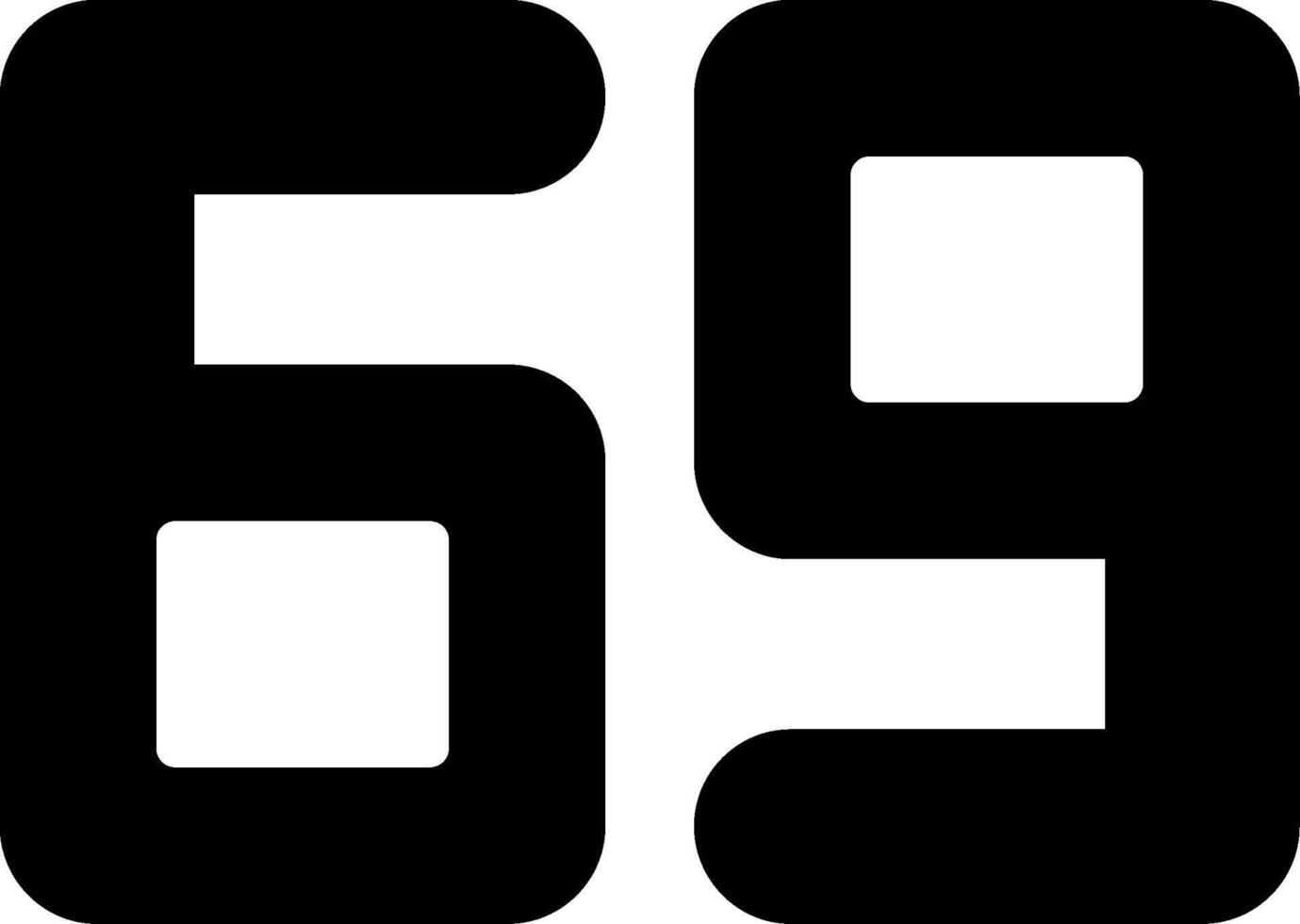Sixty Nine Glyph Icon 49294003 Vector Art At Vecteezy