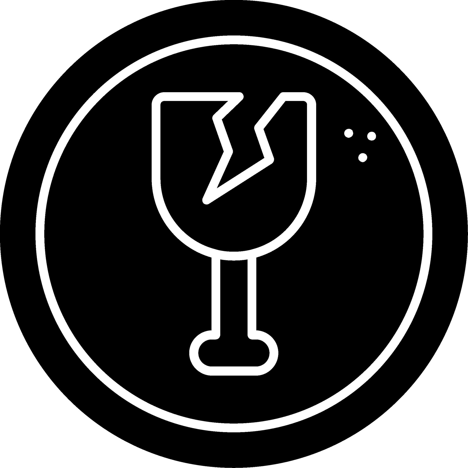 Fragile Glass Glyph Icon 49294473 Vector Art At Vecteezy