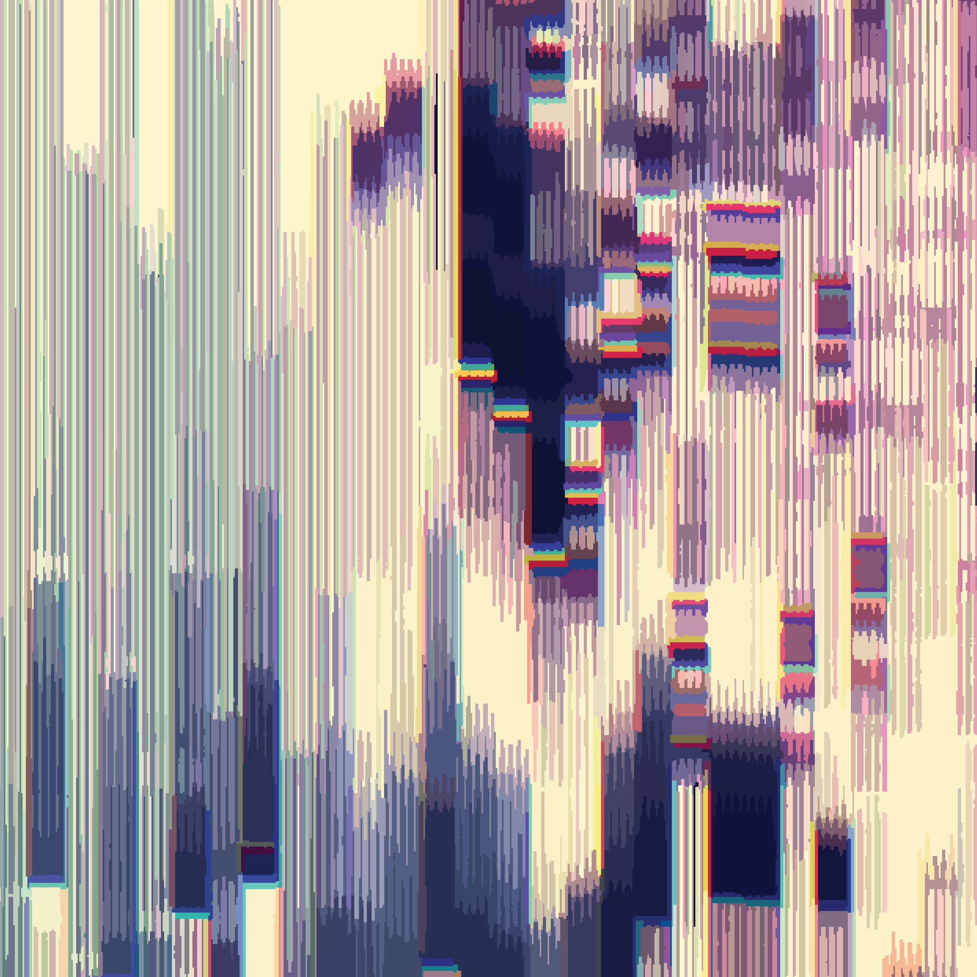 Big Data Abstract Pixels. Blue Glitch Noise Effect. Computer Memory Buffer Overflow Problem ...