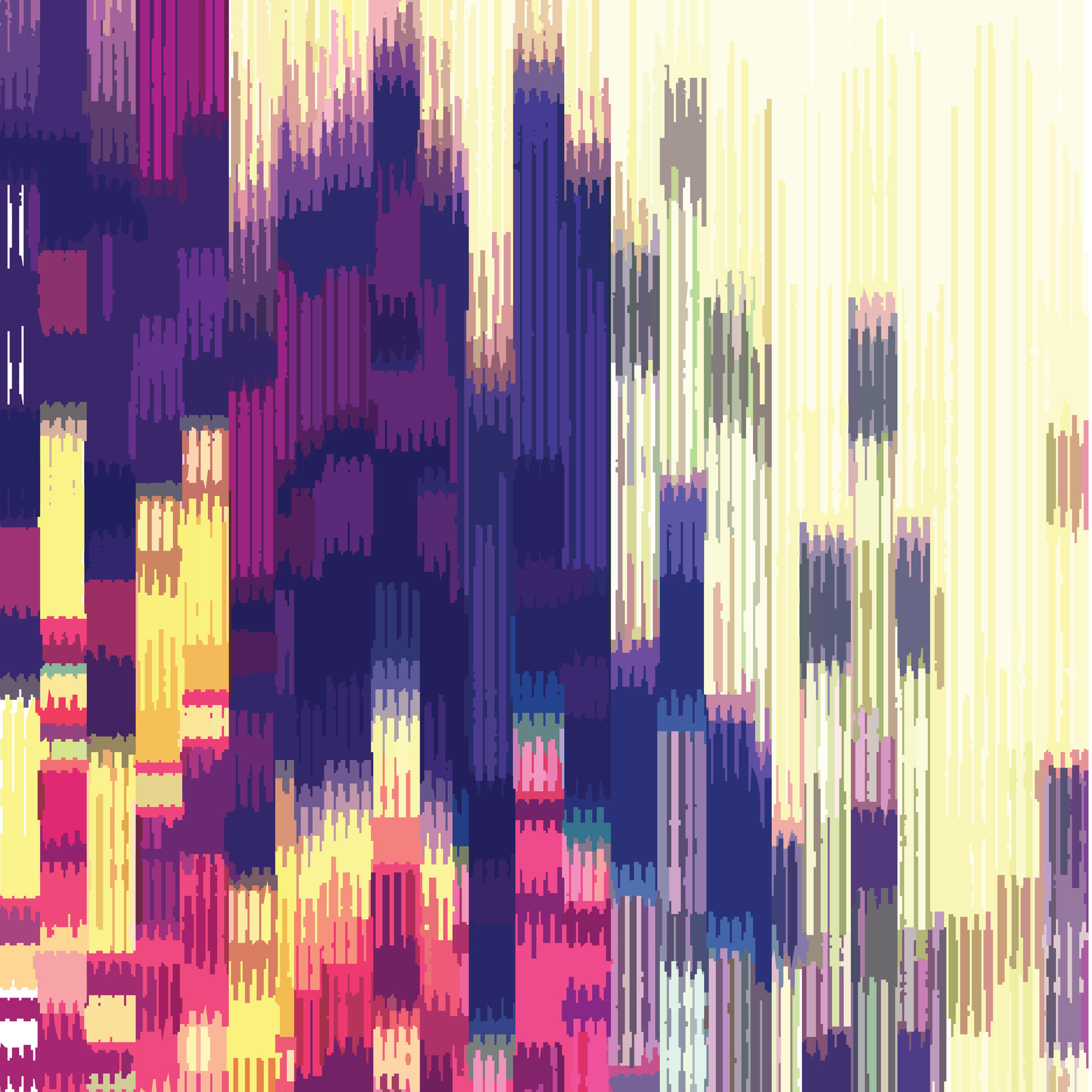 Big Data Abstract Pixels Blue Glitch Noise Effect Computer Memory Buffer Overflow Problem