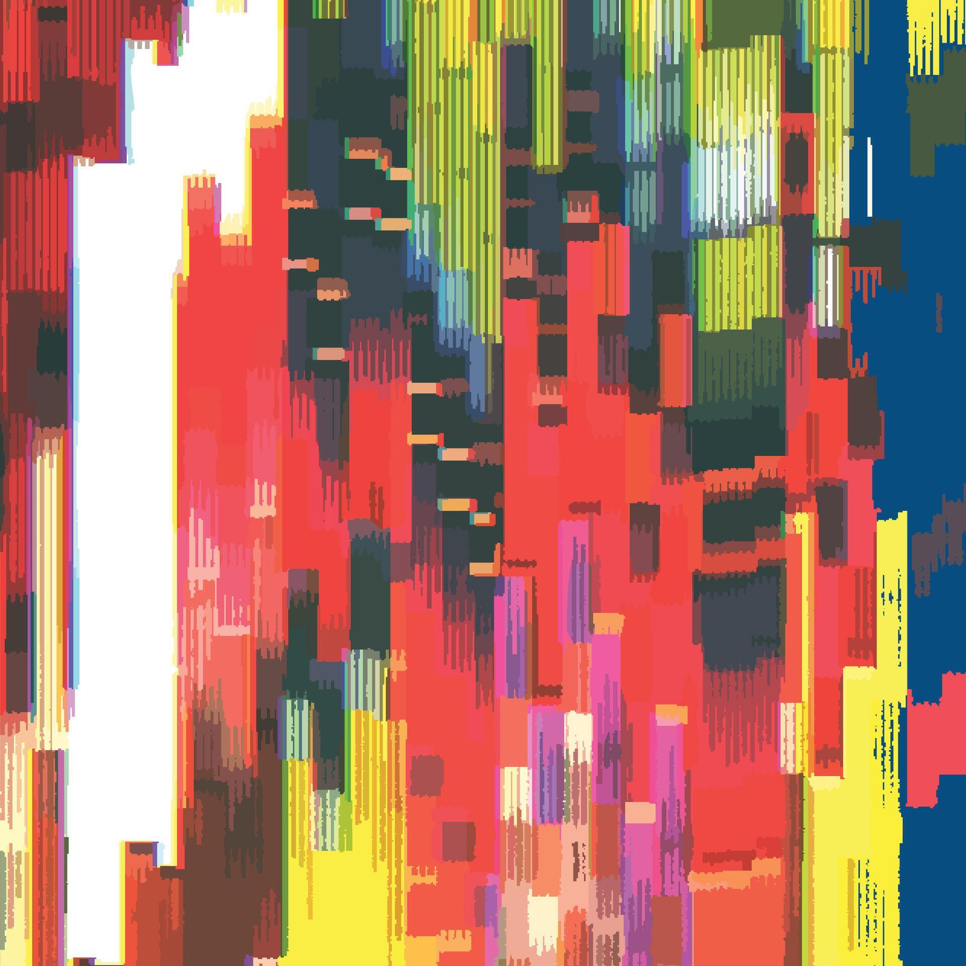 Big Data Abstract Pixels. Blue Glitch Noise Effect. Computer Memory Buffer Overflow Problem ...