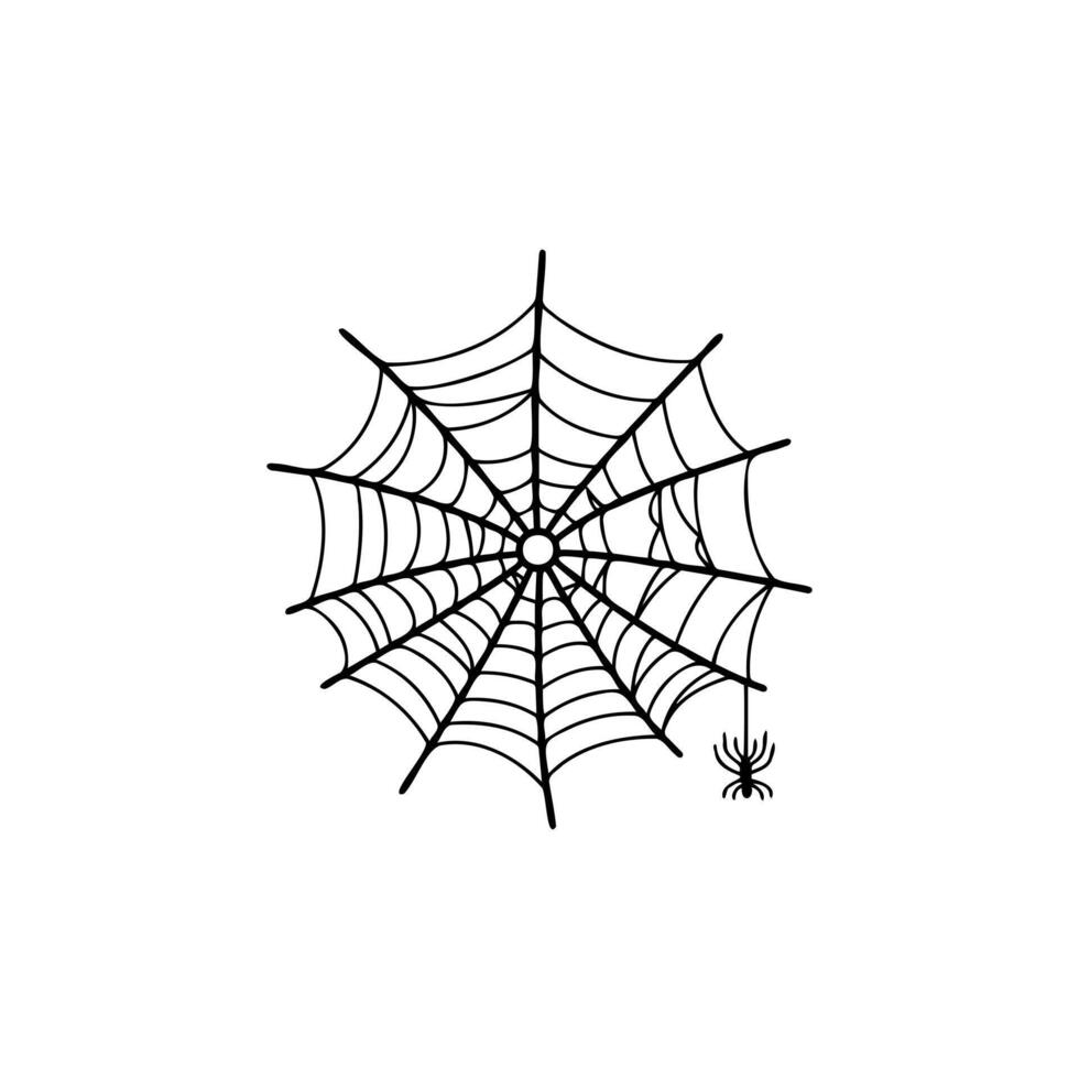 Doodle spider web icon on white background. 49296020 Vector Art at Vecteezy Doodle spider web icon on white background. 49296020 Vector Art at Vecteezy