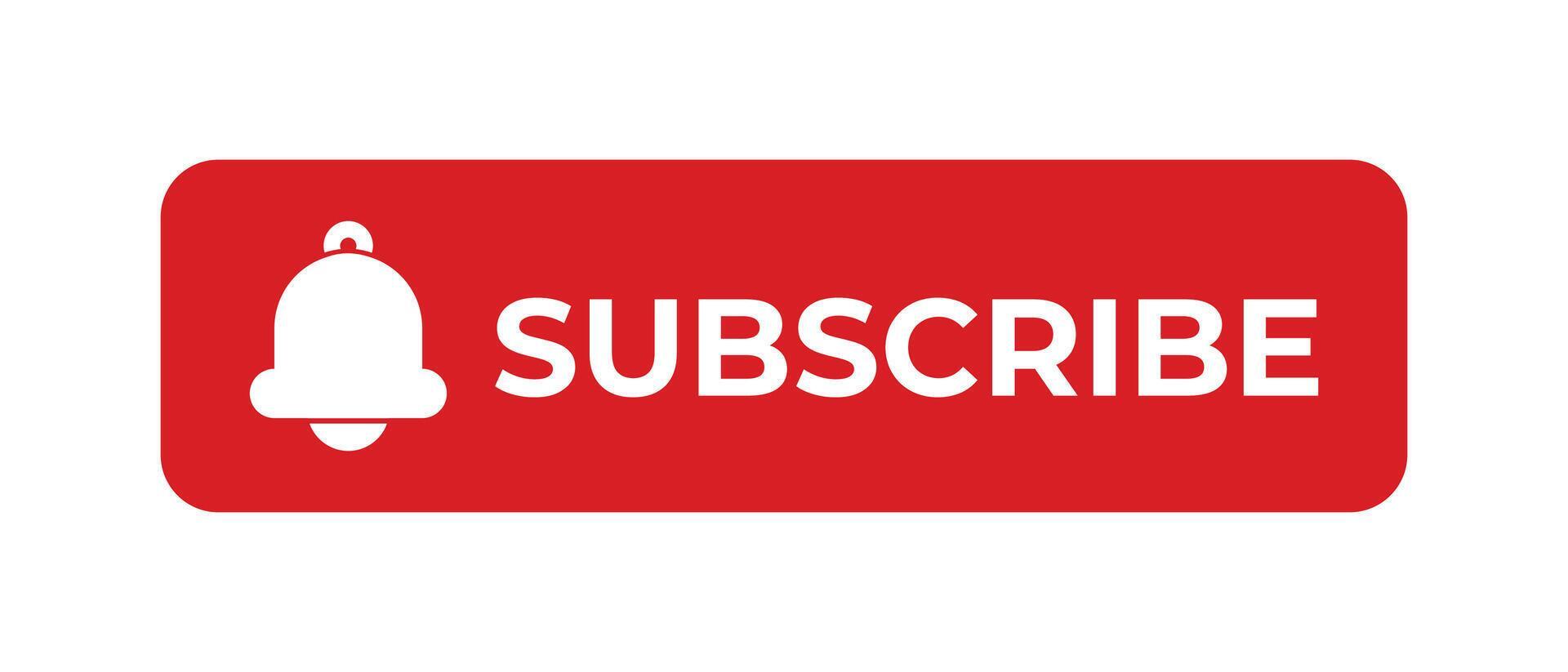 Red button subscribe of channel. Subscribe button in flat style. Subscribe red button and ...
