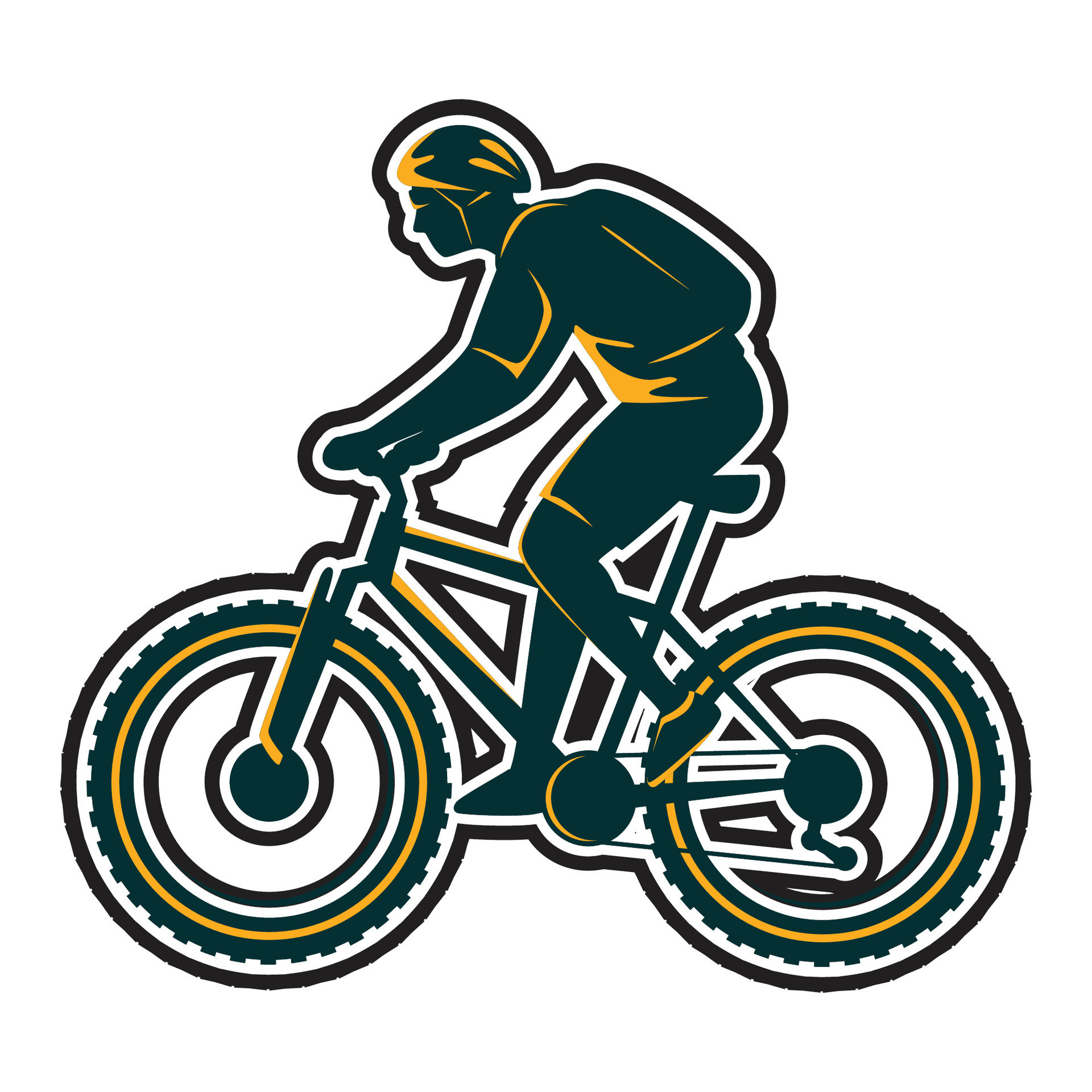 Mountain Biker Illustration 49304801 Vector Art at Vecteezy