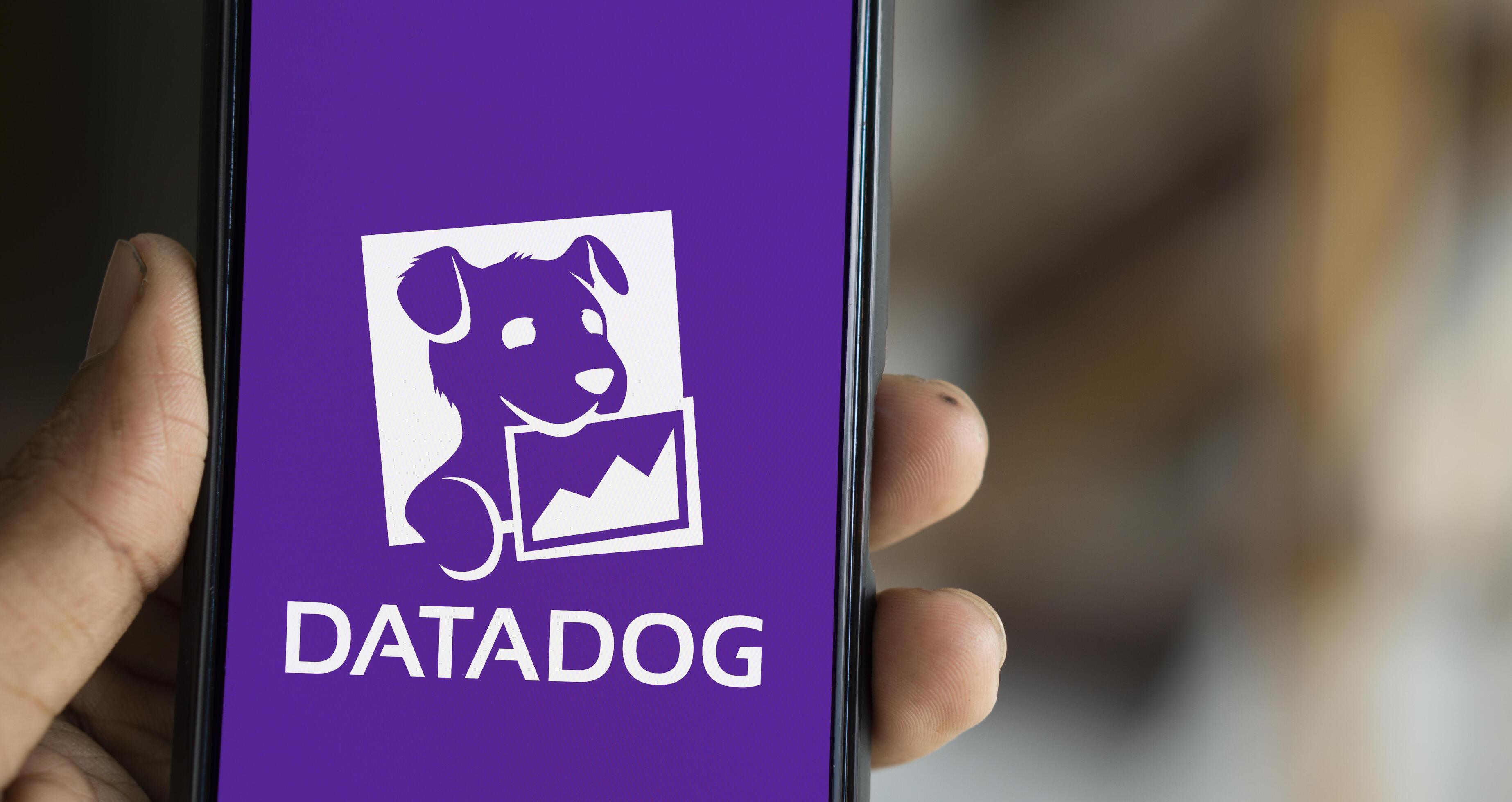 Dhaka, Bangladesh, 11 Aug 2024- DataDog logo is displayed on smartphone. Datadog is a SaaS ...