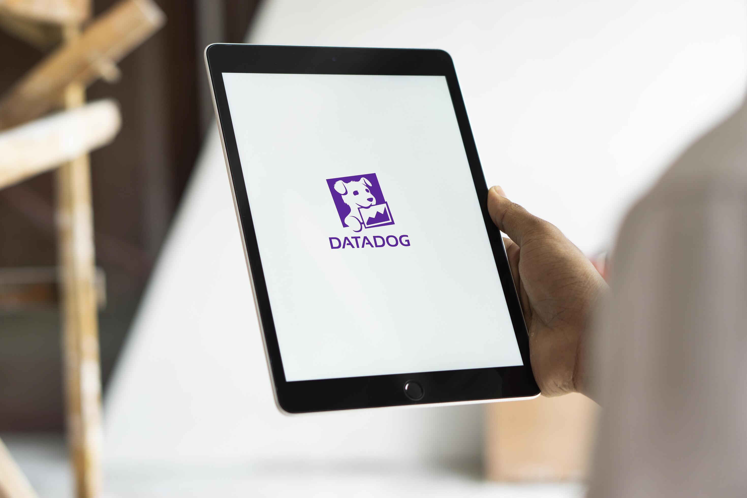 Dhaka, Bangladesh, 11 Aug 2024- DataDog logo is displayed on iPad. Datadog is a SaaS platform ...