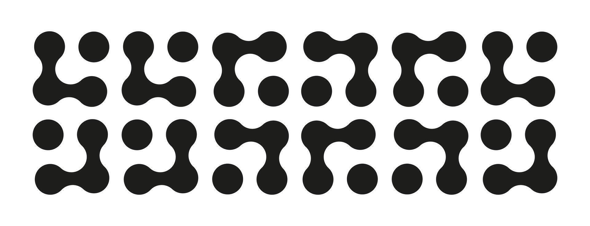Connected Dots Sign Innovation Abstract Symbol Circles Organic Patterns Metaball Icon Point