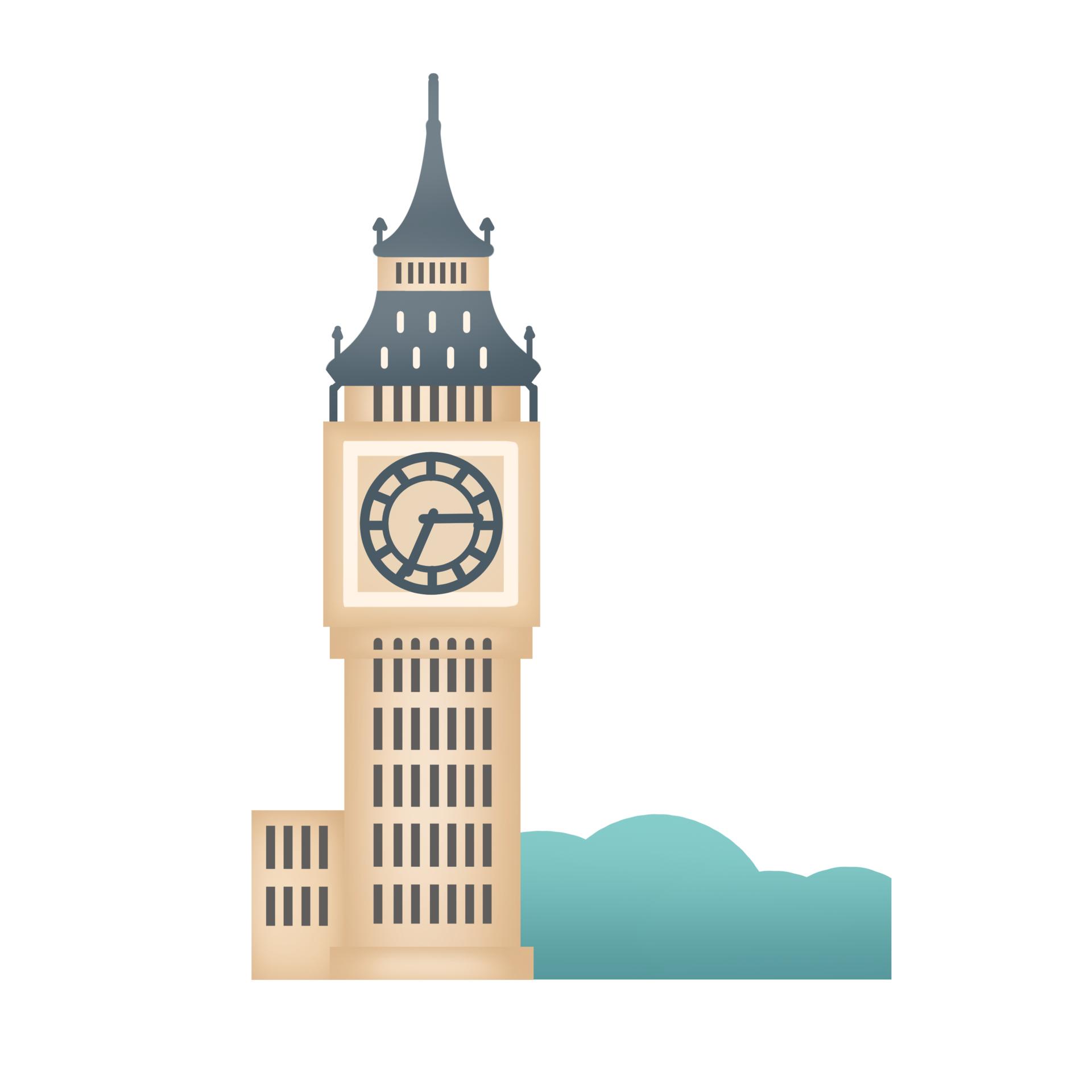 Big Ben Clock Tower Decoration Sticker Graphics 49313192 Png