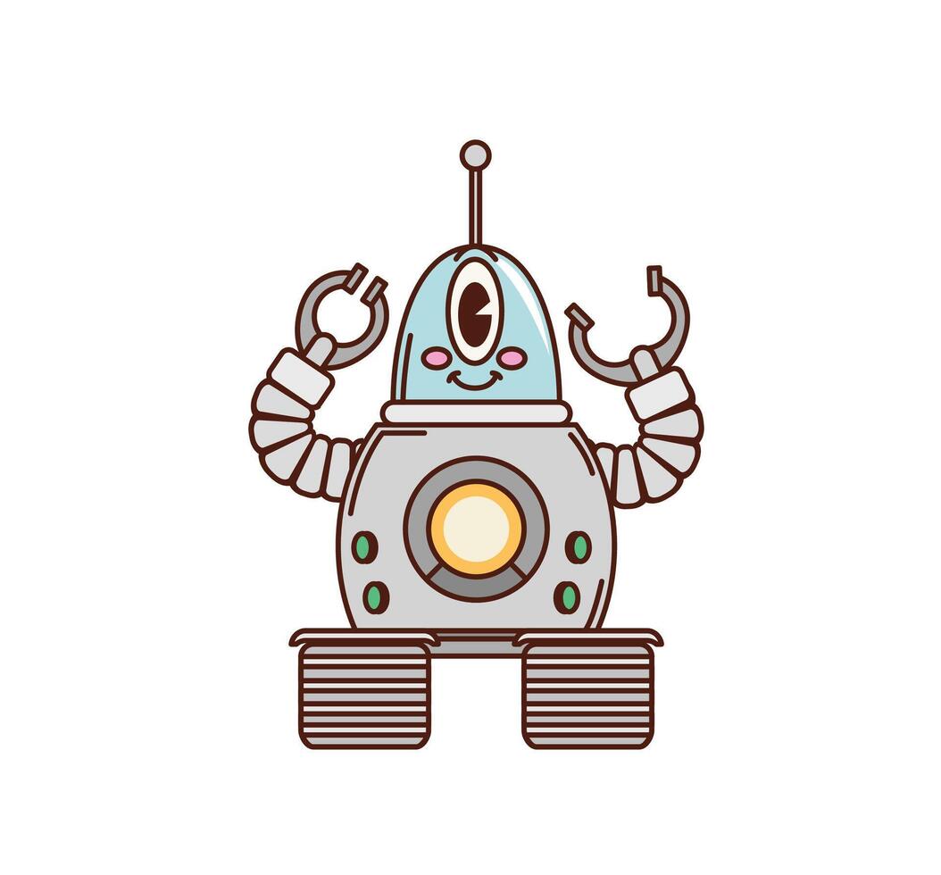 dibujos animados robot retro maravilloso personaje larva del moscardón ... dibujos animados robot retro maravilloso personaje larva del moscardón ...