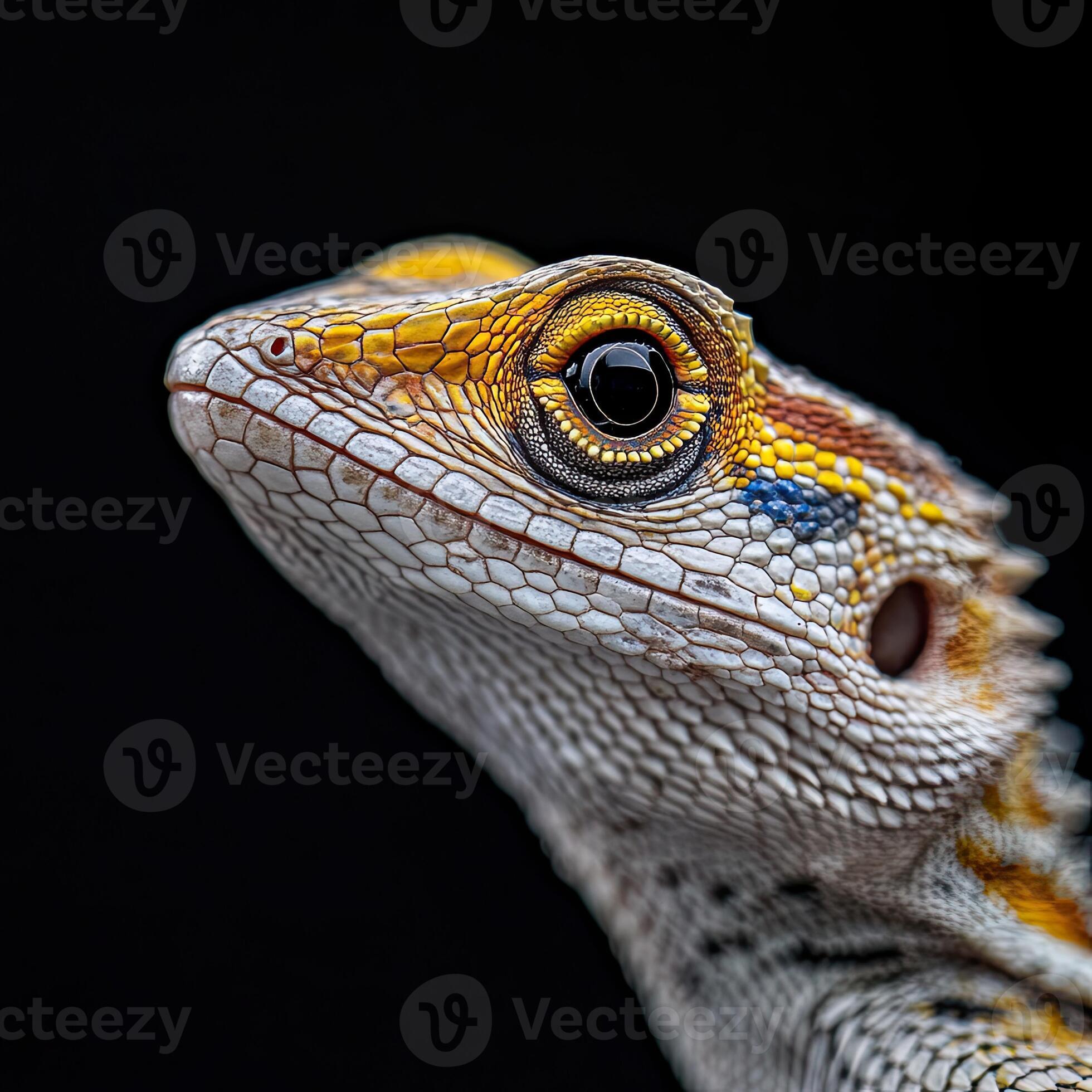 Lizard isolated on black background 49322557 Stock Photo at Vecteezy