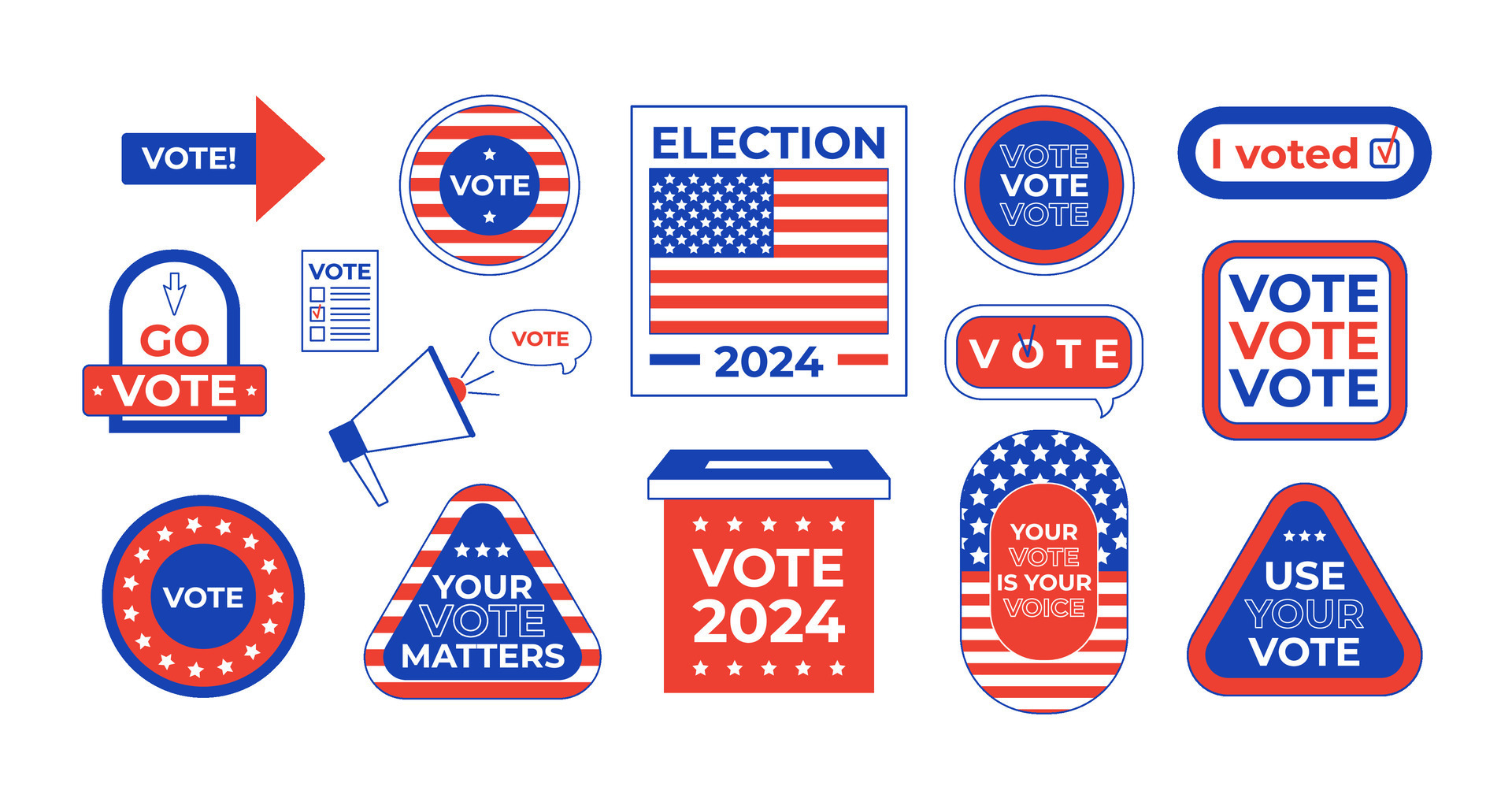 Vote 2024. Presidential Election 2024 in United States. Vote campaign ...